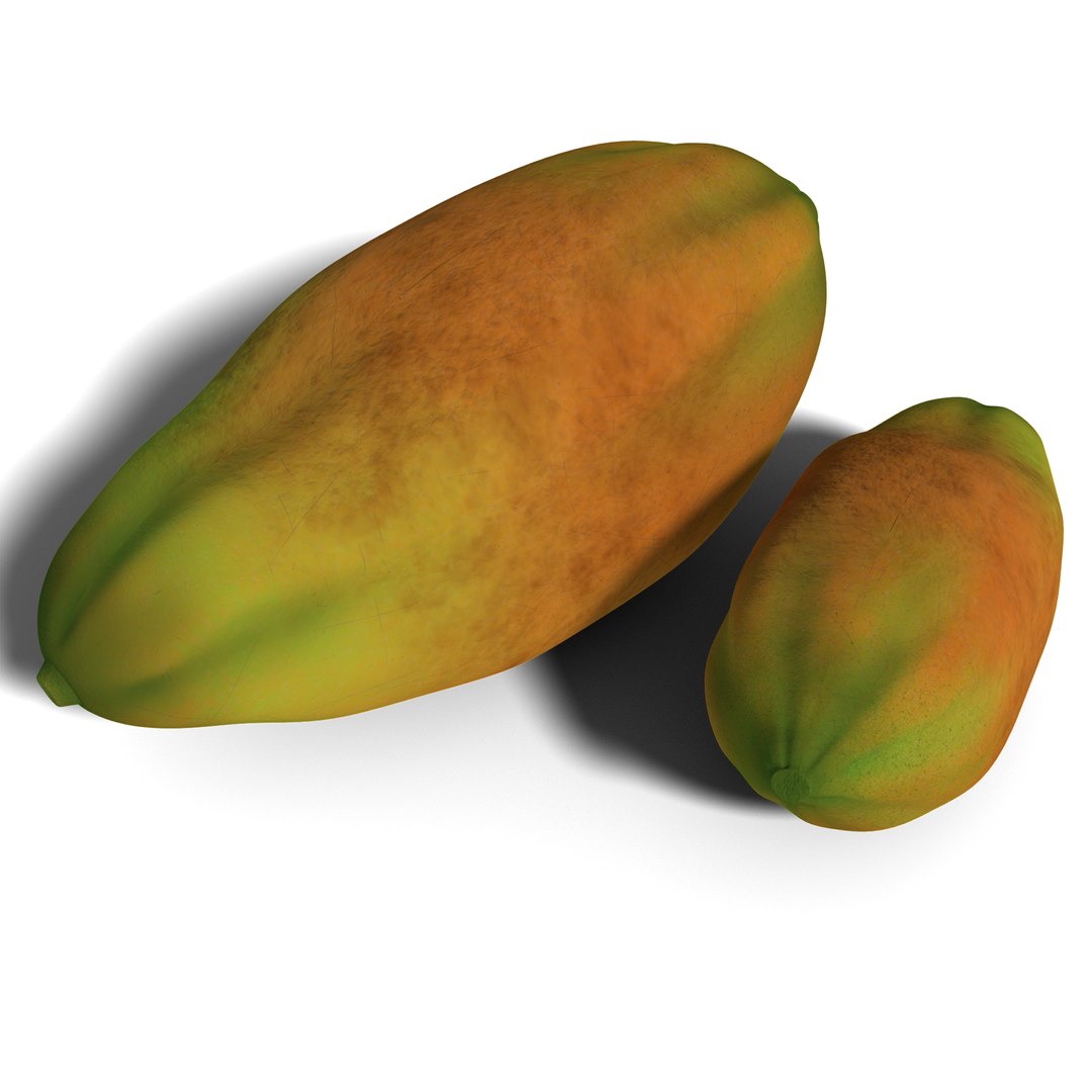 3D Ripe Papaya - TurboSquid 2089433