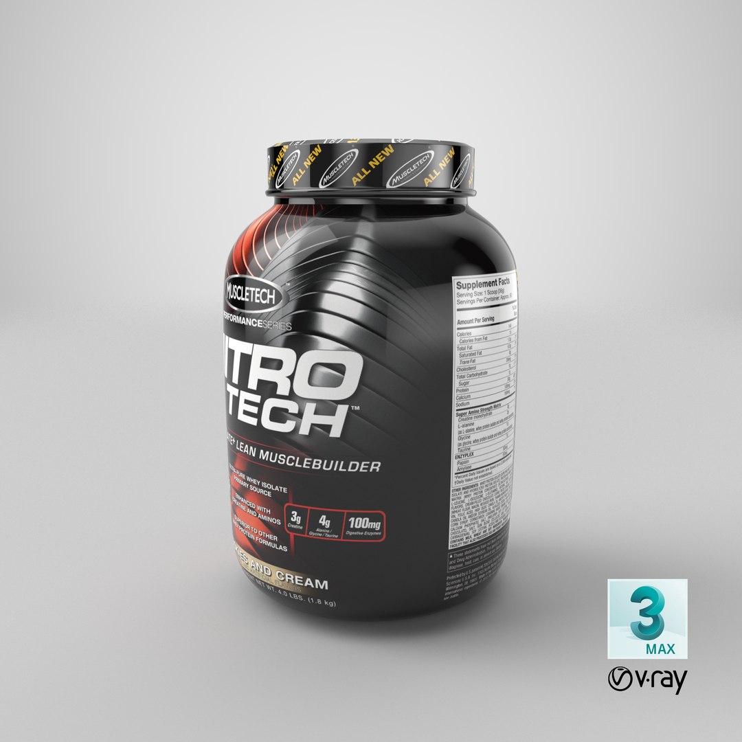 Nitro Tech Supplement Bottle Model - TurboSquid 1854097