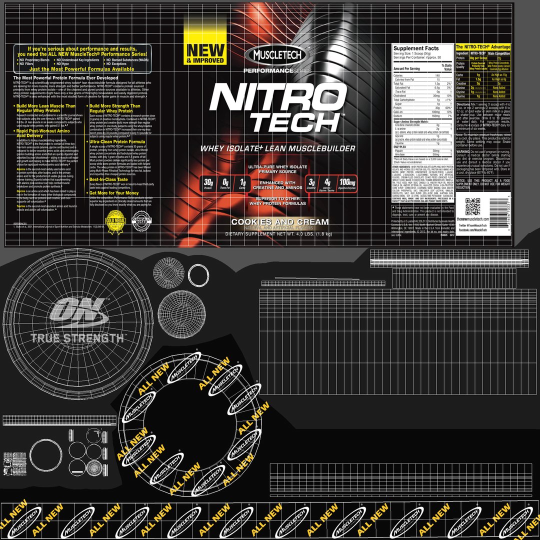 Nitro Tech Supplement Bottle Model - TurboSquid 1854097