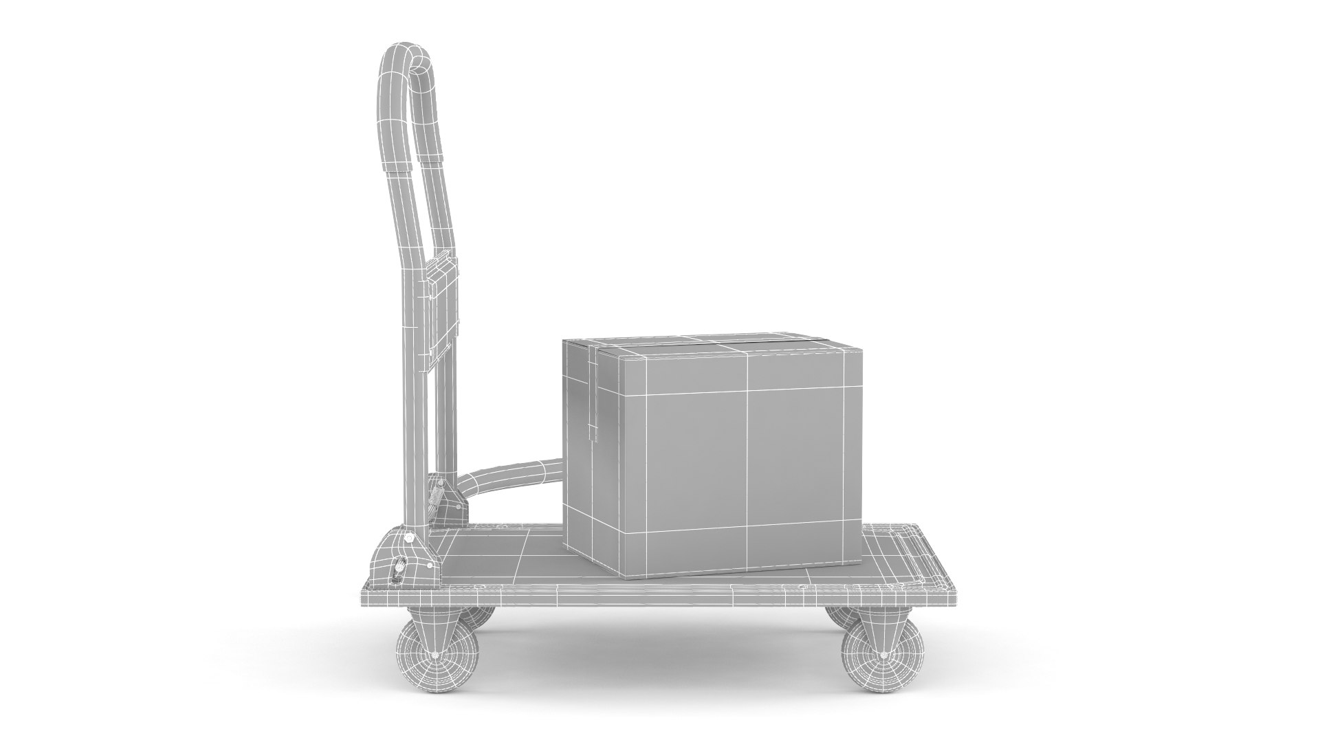 3D Model Folding Handle Trolley - TurboSquid 1948977