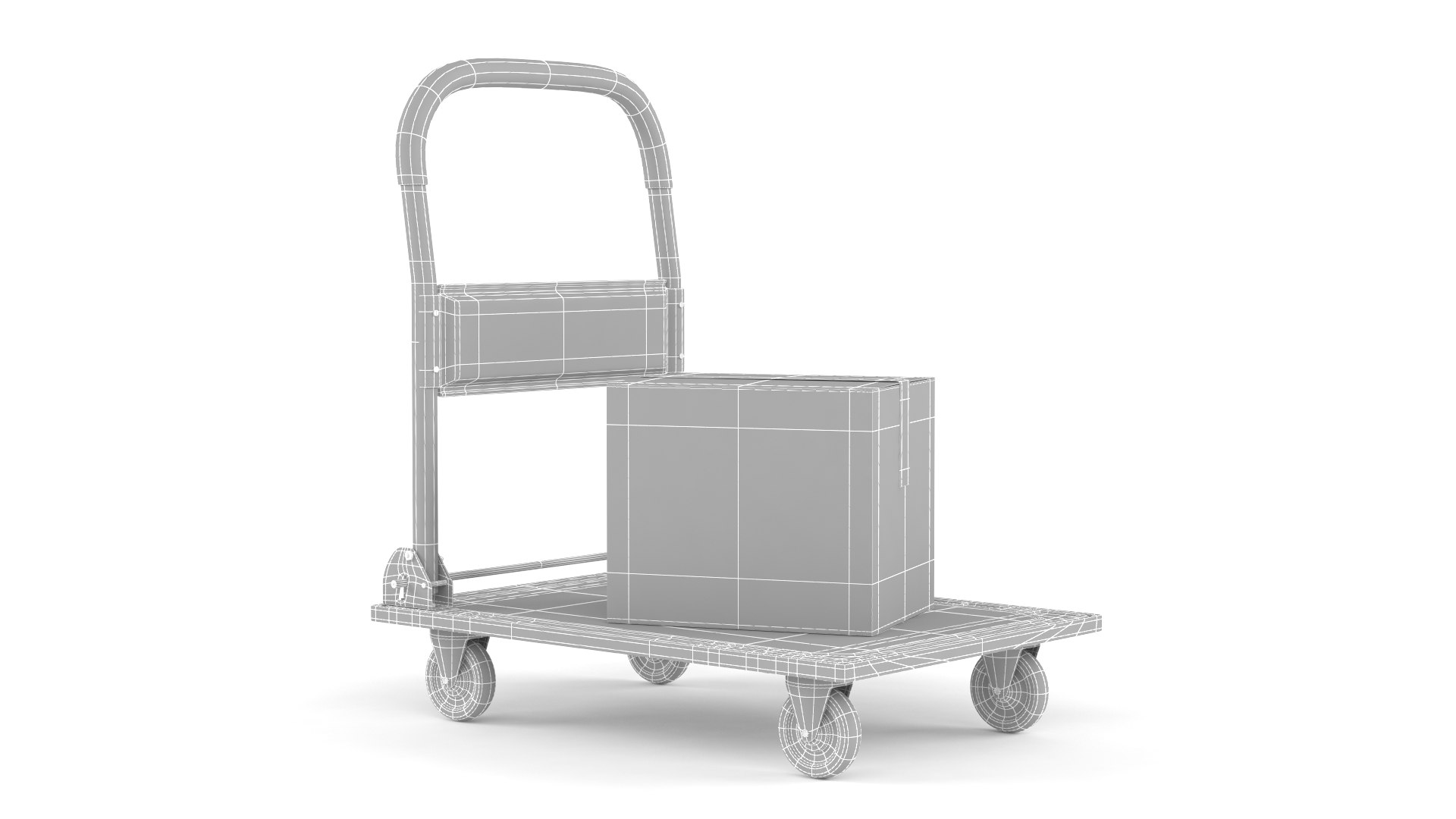 3D Model Folding Handle Trolley - TurboSquid 1948977