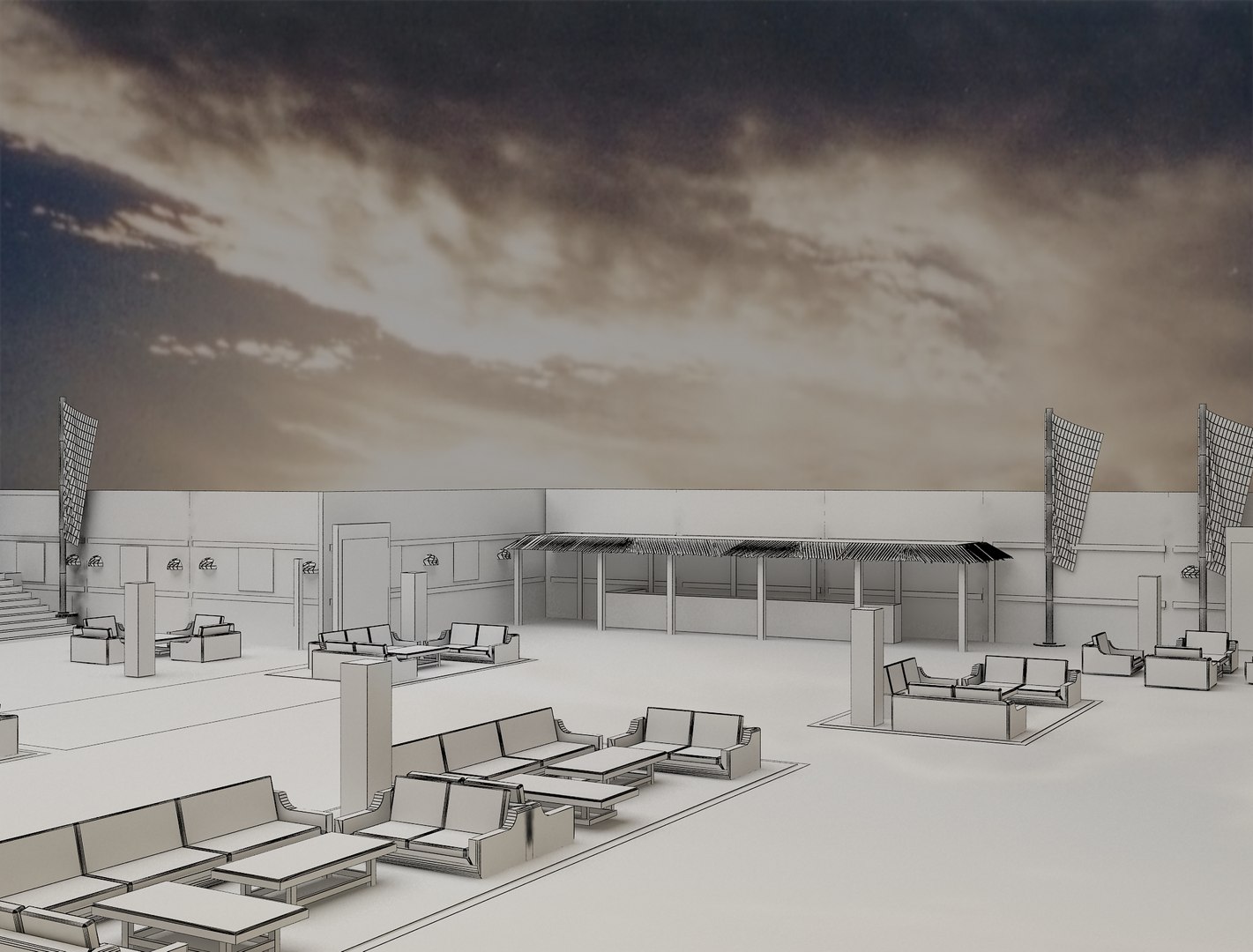 3D Exterior Design Beach Resort Layout a541 model - TurboSquid 1846881