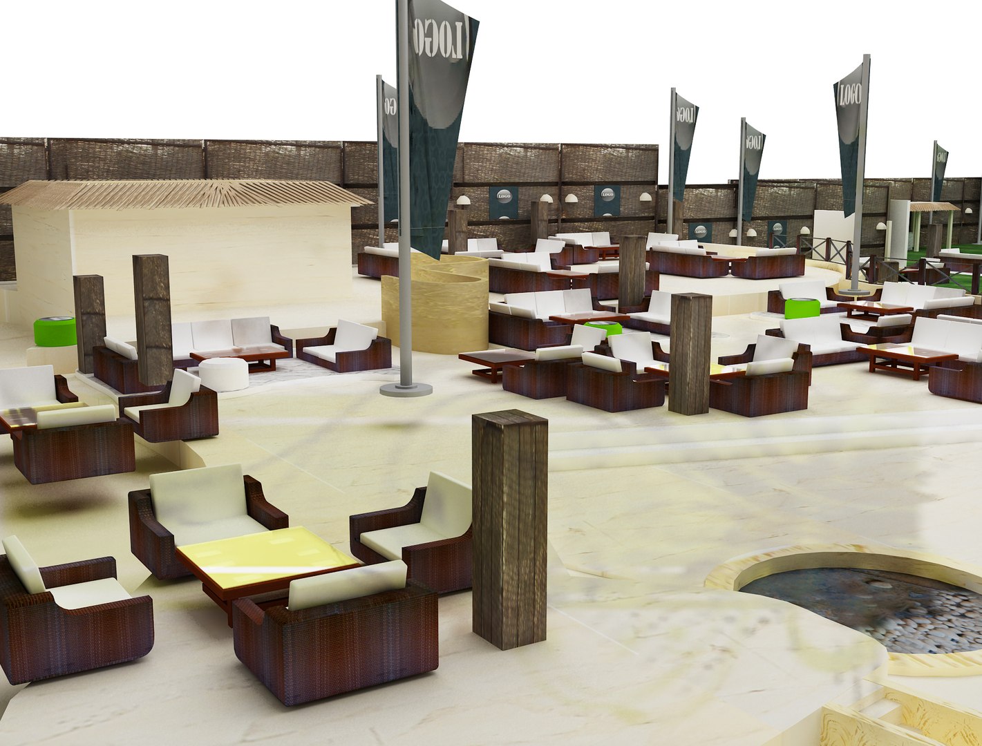 3D Exterior Design Beach Resort Layout a541 model - TurboSquid 1846881
