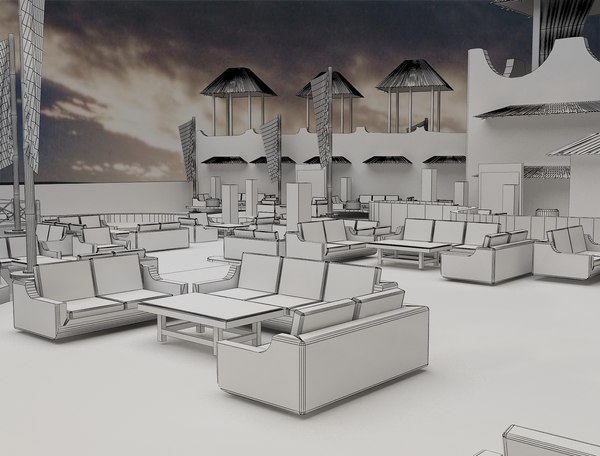 3D Exterior Design Beach Resort Layout a541 model - TurboSquid 1846881