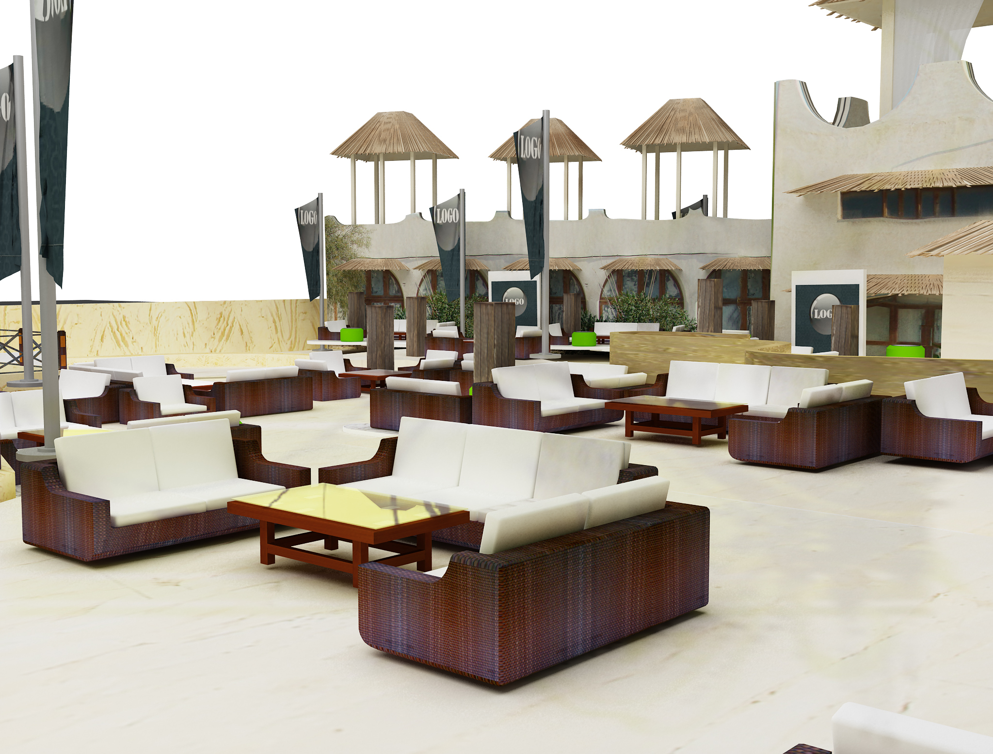 3D Exterior Design Beach Resort Layout a541 model - TurboSquid 1846881