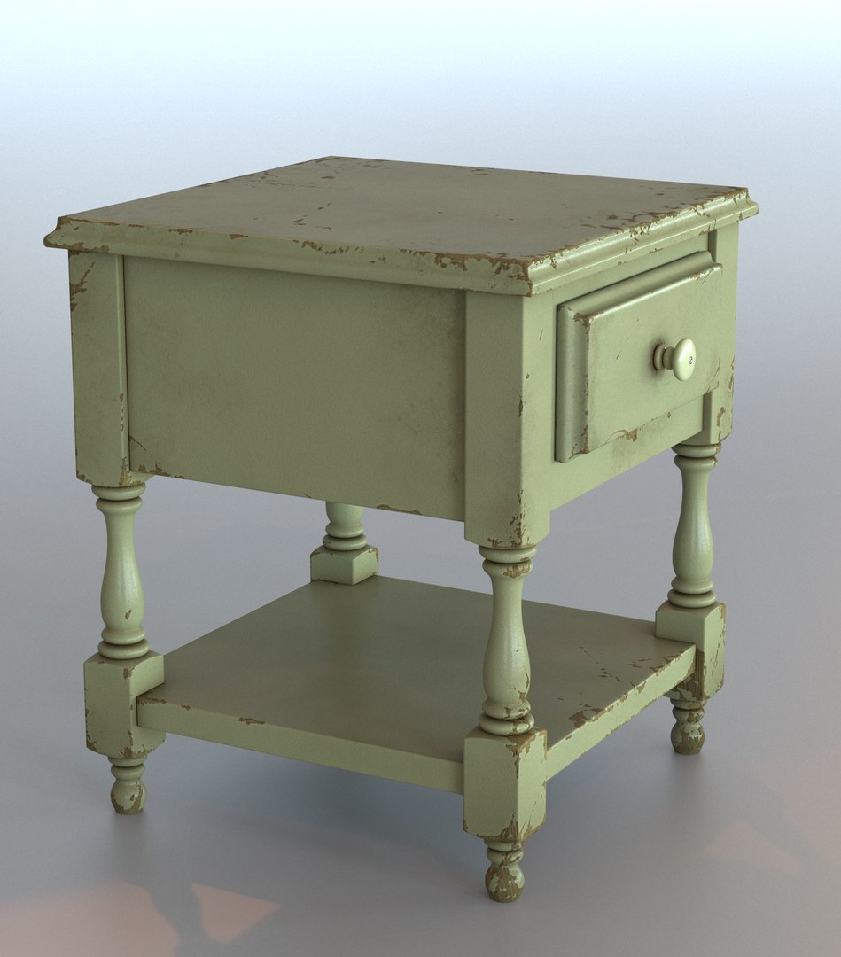 Old table wood model - TurboSquid 1703799