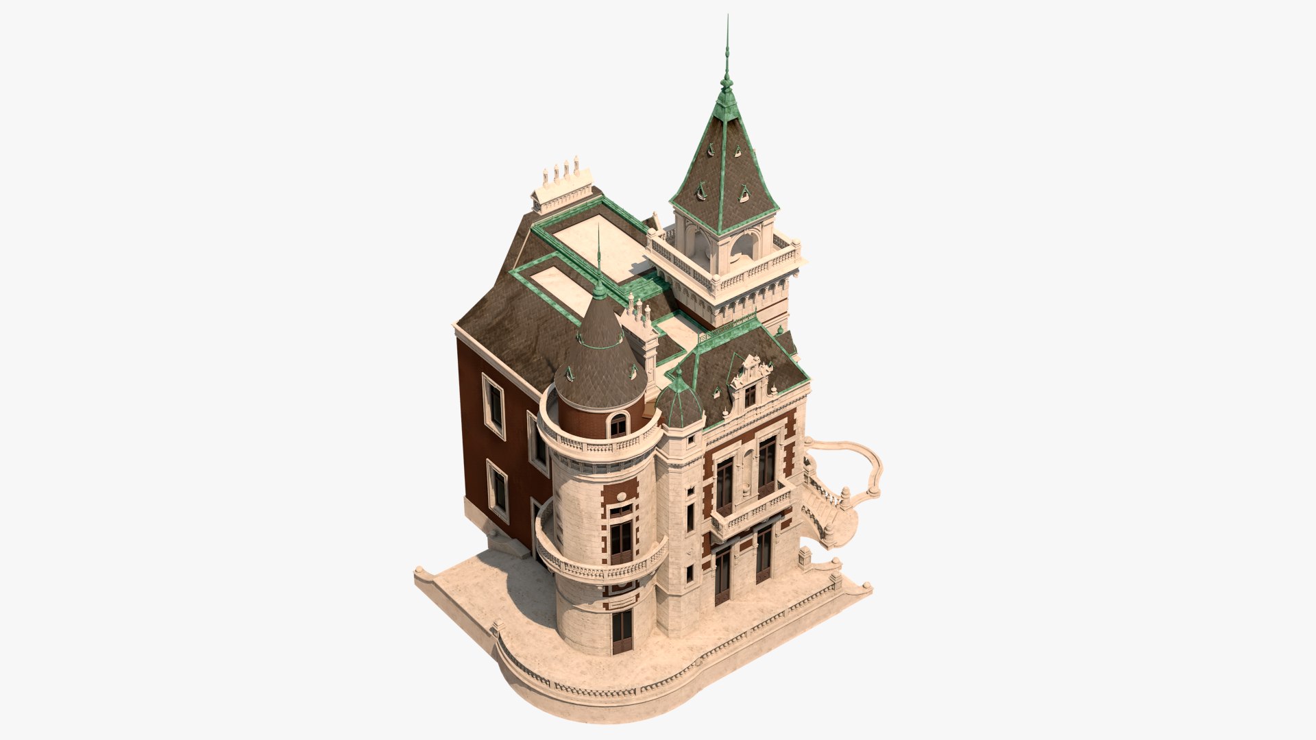 Manor Ancient 3d Max