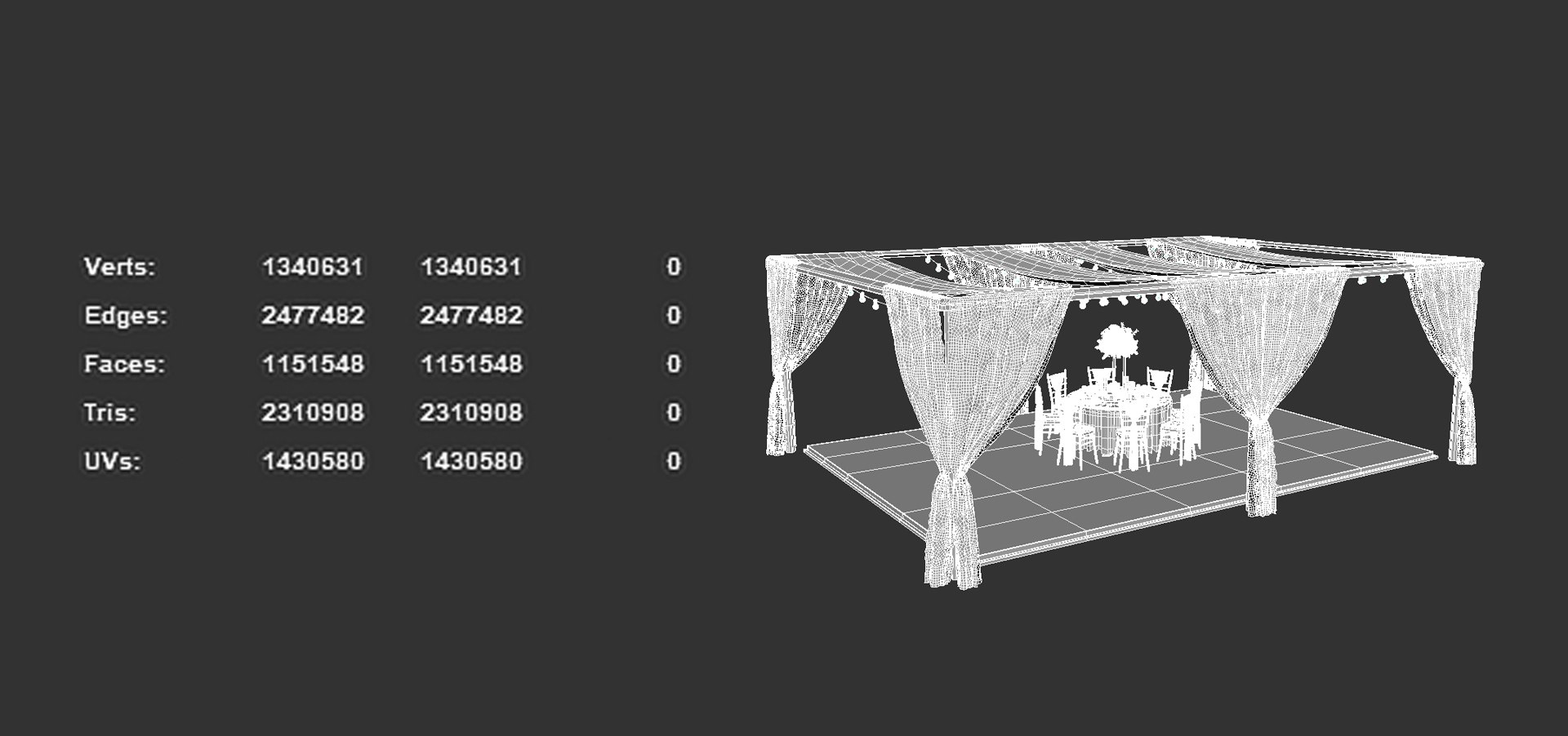 Wedding Gazebo Tent 3D Model 3D Model - TurboSquid 2513162