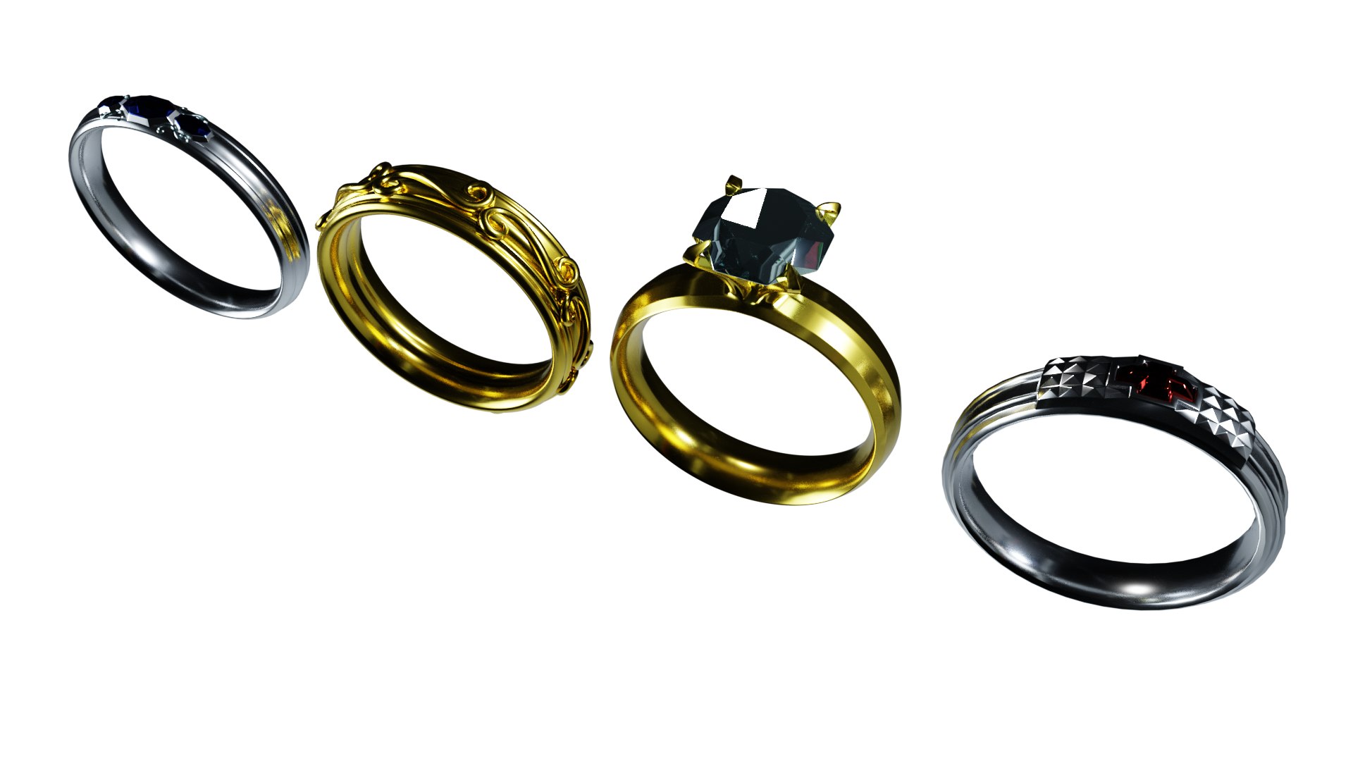 Ring Set Model - TurboSquid 1741009