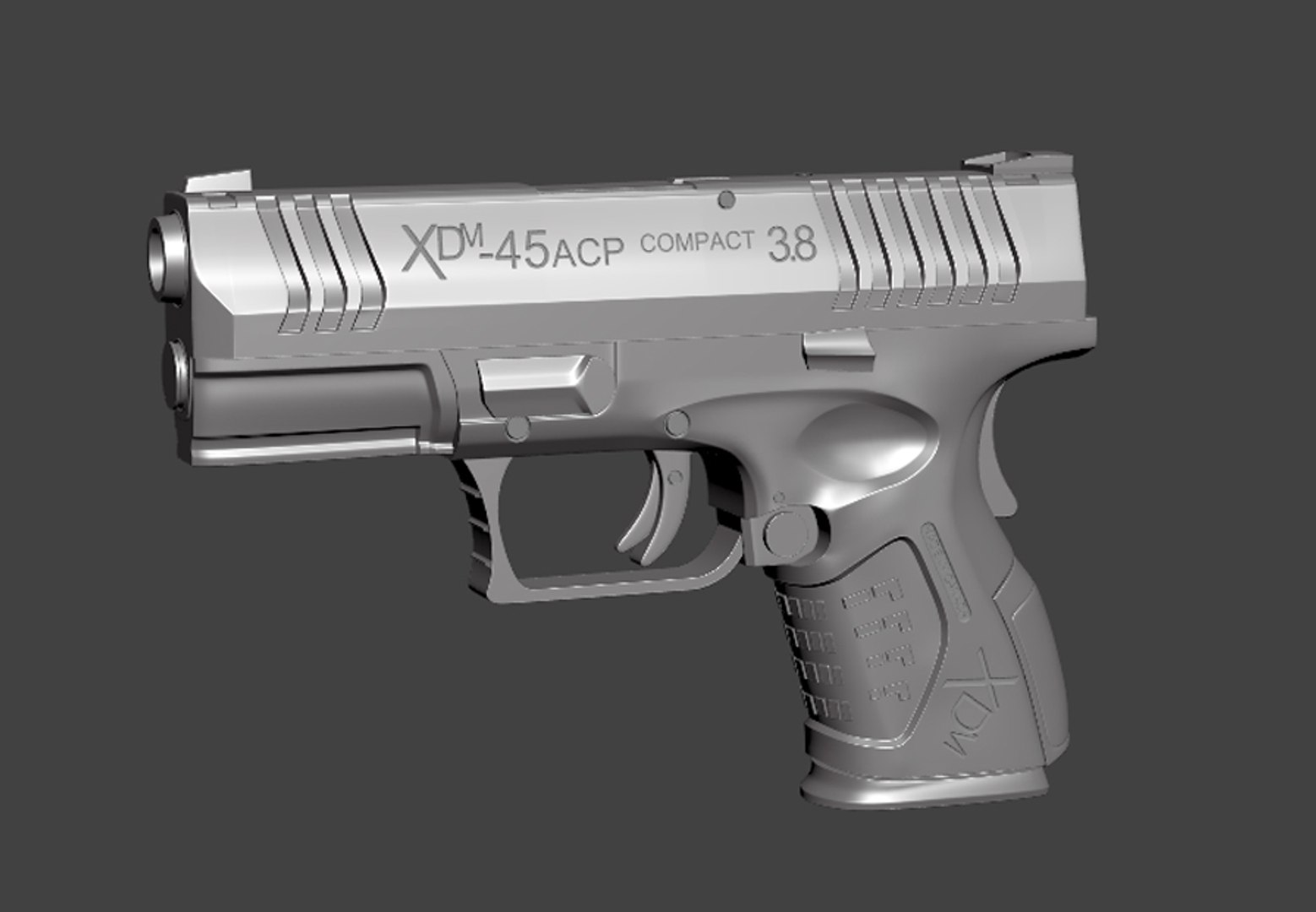 Gun Springfield Weapon 3d Model