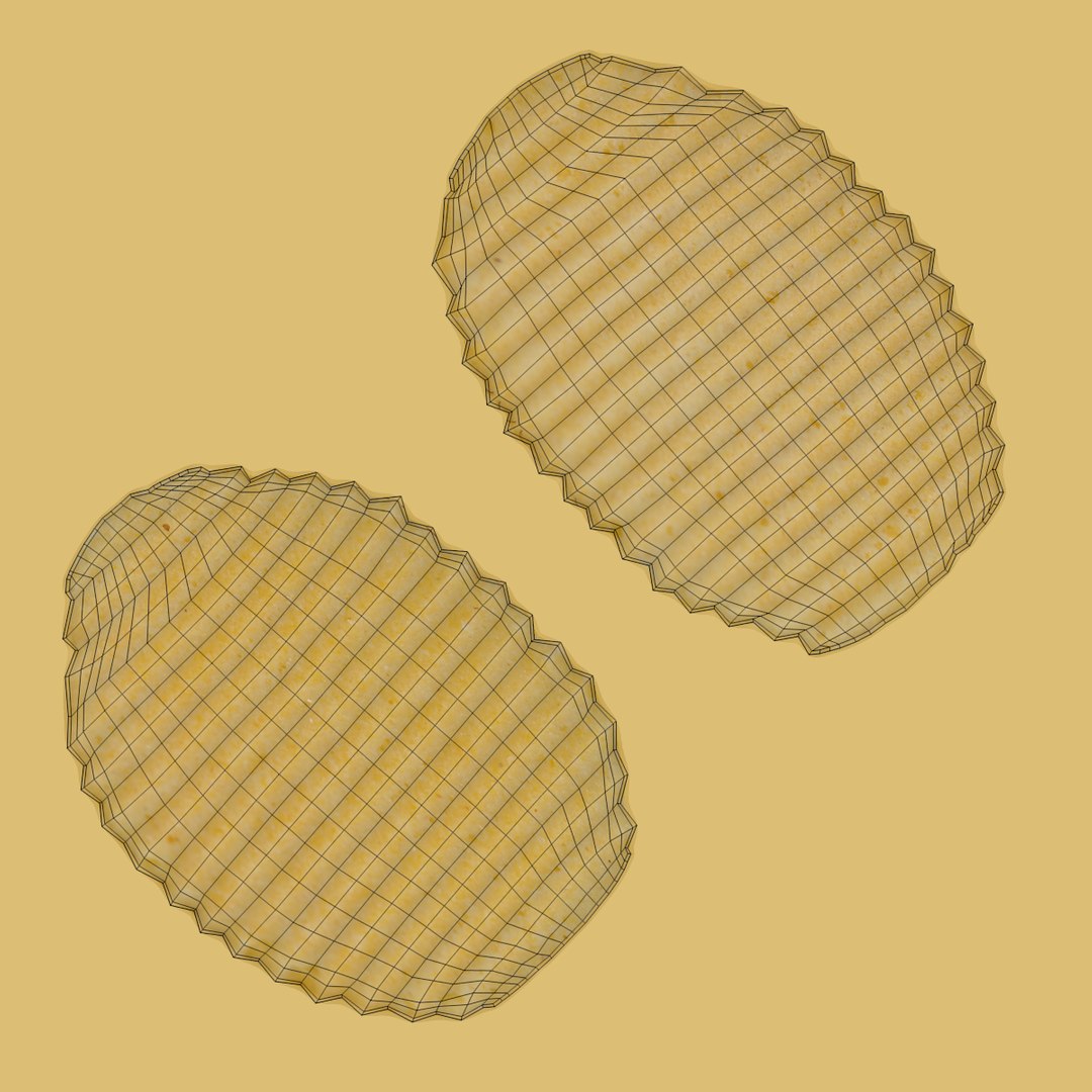 Potato Chip 3D Model - TurboSquid 1219870