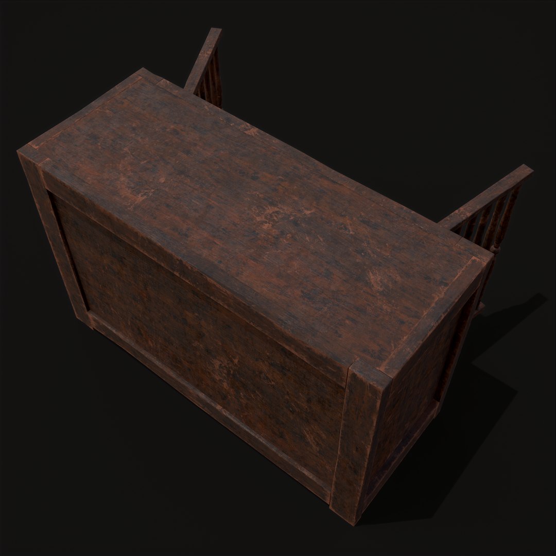 3D Medieval Oak Drawer Model - TurboSquid 1937645