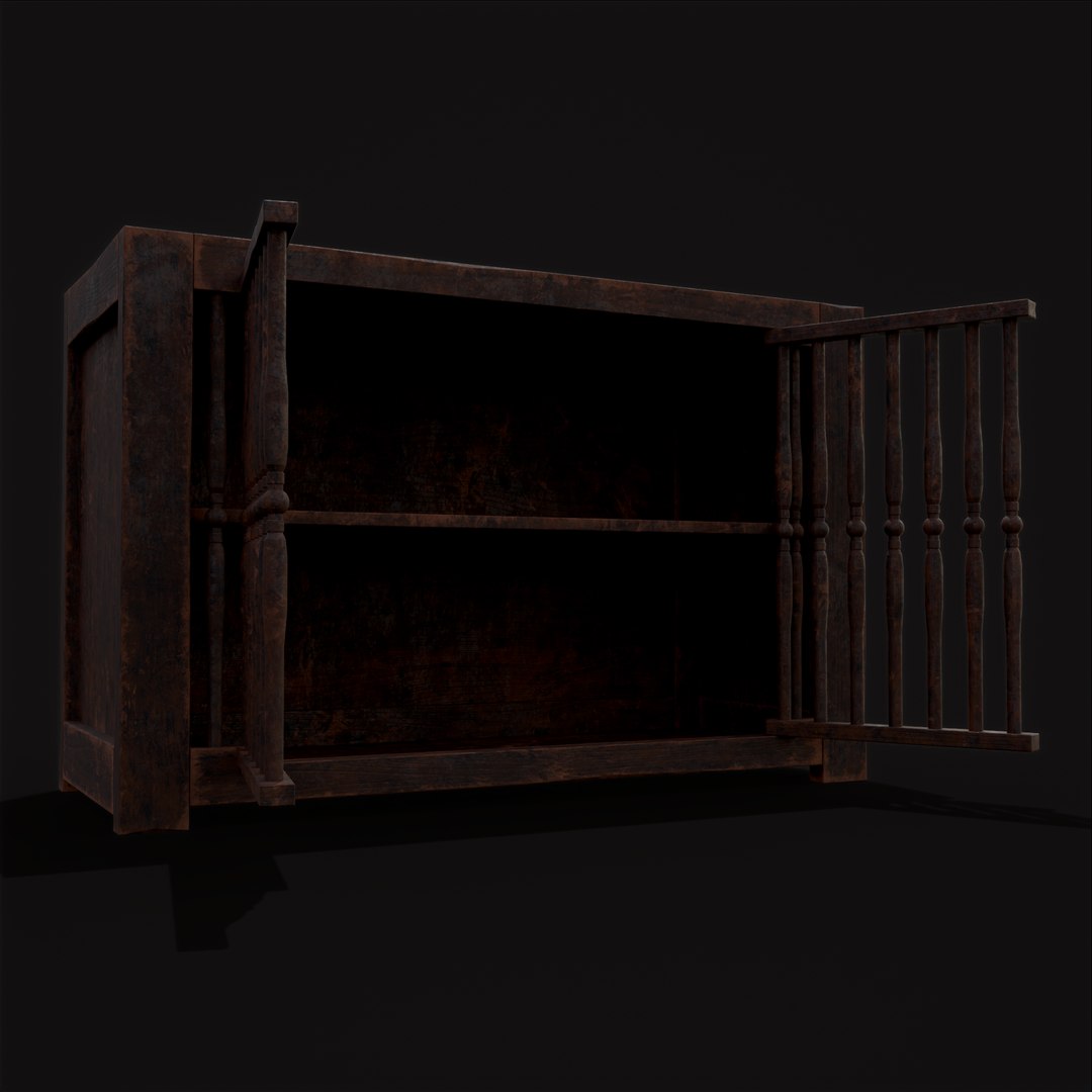 3D Medieval Oak Drawer Model - TurboSquid 1937645