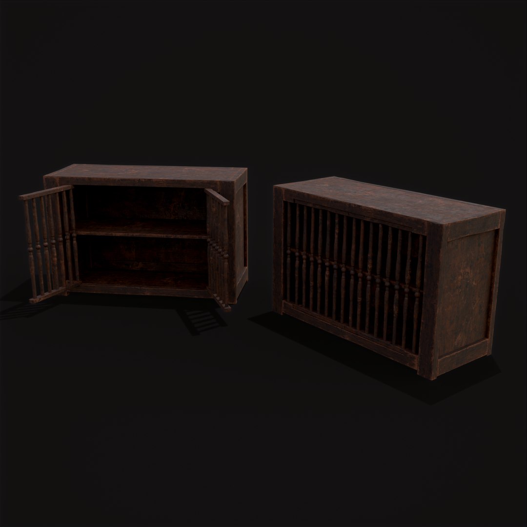 3D Medieval Oak Drawer model - TurboSquid 1937645