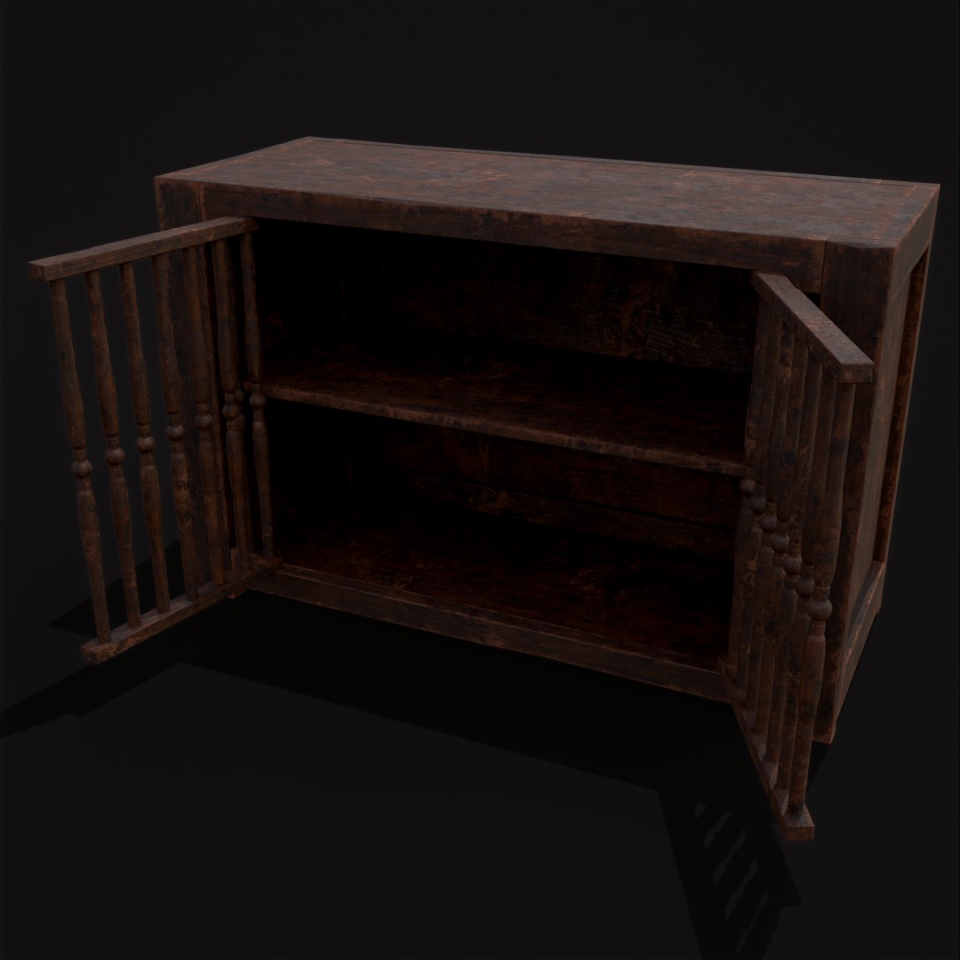 3D Medieval Oak Drawer Model - TurboSquid 1937645