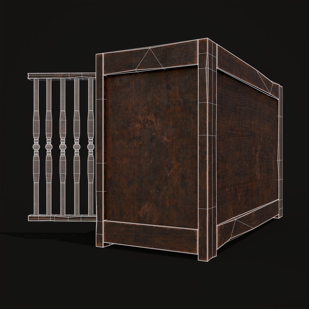 3D Medieval Oak Drawer Model - TurboSquid 1937645
