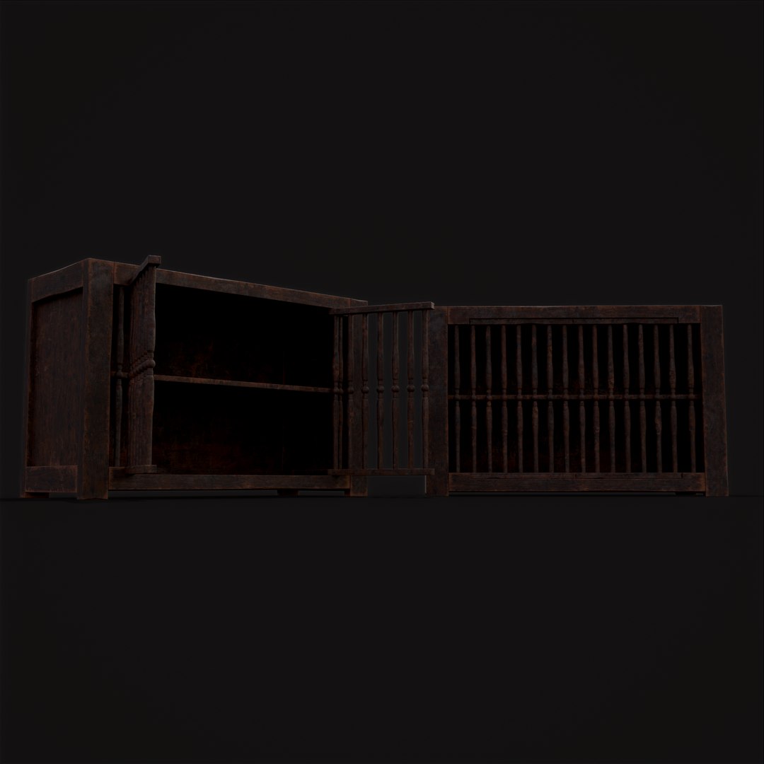 3D Medieval Oak Drawer Model - TurboSquid 1937645