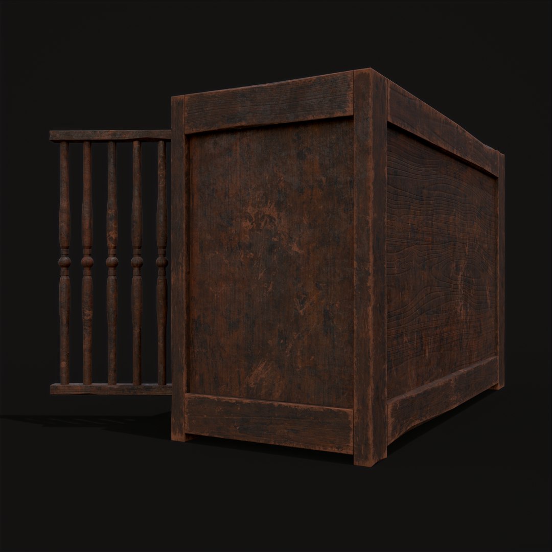 3D Medieval Oak Drawer Model - TurboSquid 1937645