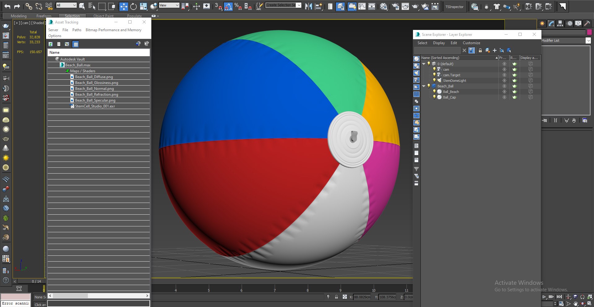 3D Detailed Beach Ball model - TurboSquid 2062414