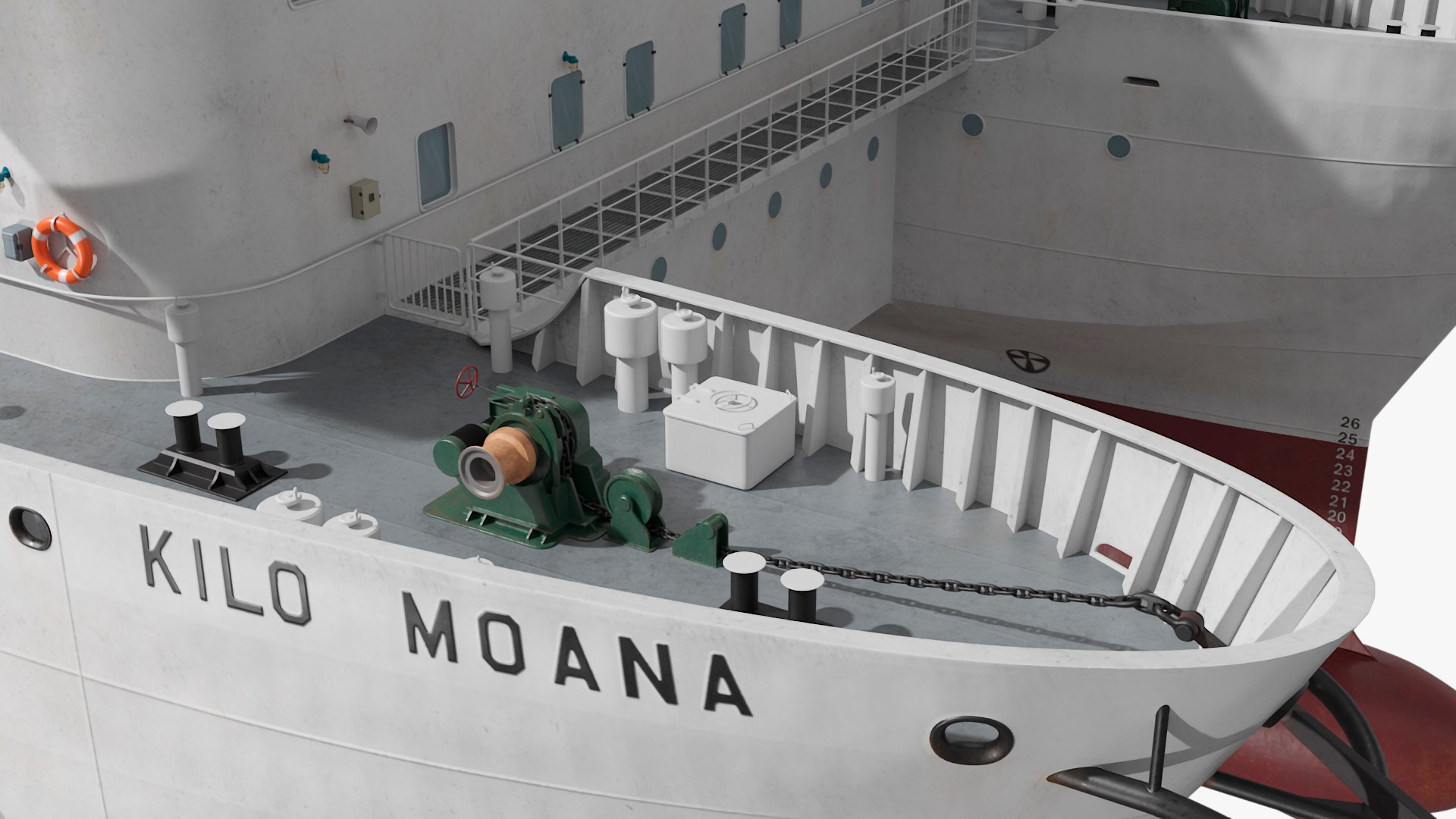 3D USS Kilo Moana Ship With Nato Submersible On Water Model ...
