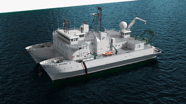 modelo 3d Buque USS Kilo Moana con sumergible de la OTAN en el agua ...