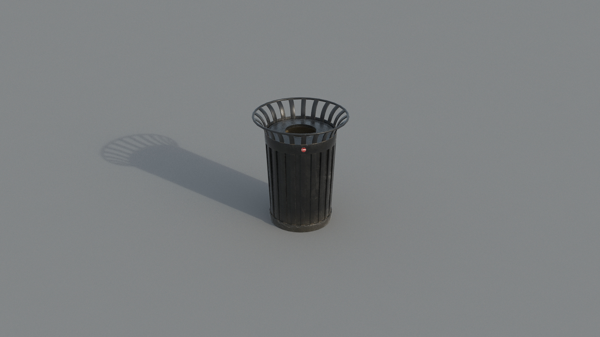3D Street Bin Black PBR Model - TurboSquid 2093353