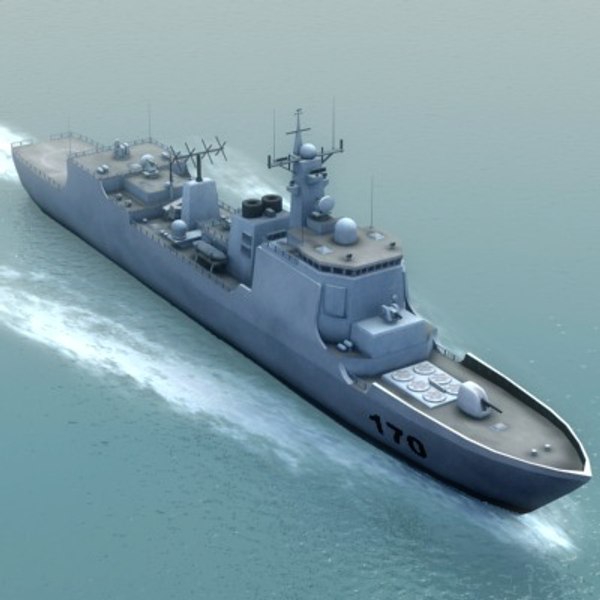 3dsmax lanzhou-052c missile destroyer