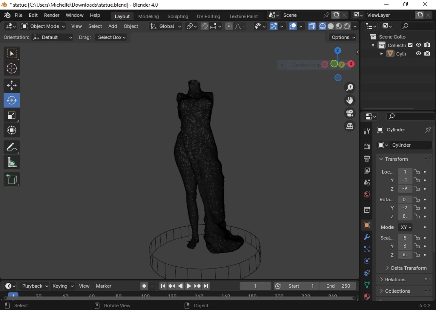 Female Statue 3D Model - TurboSquid 2324532