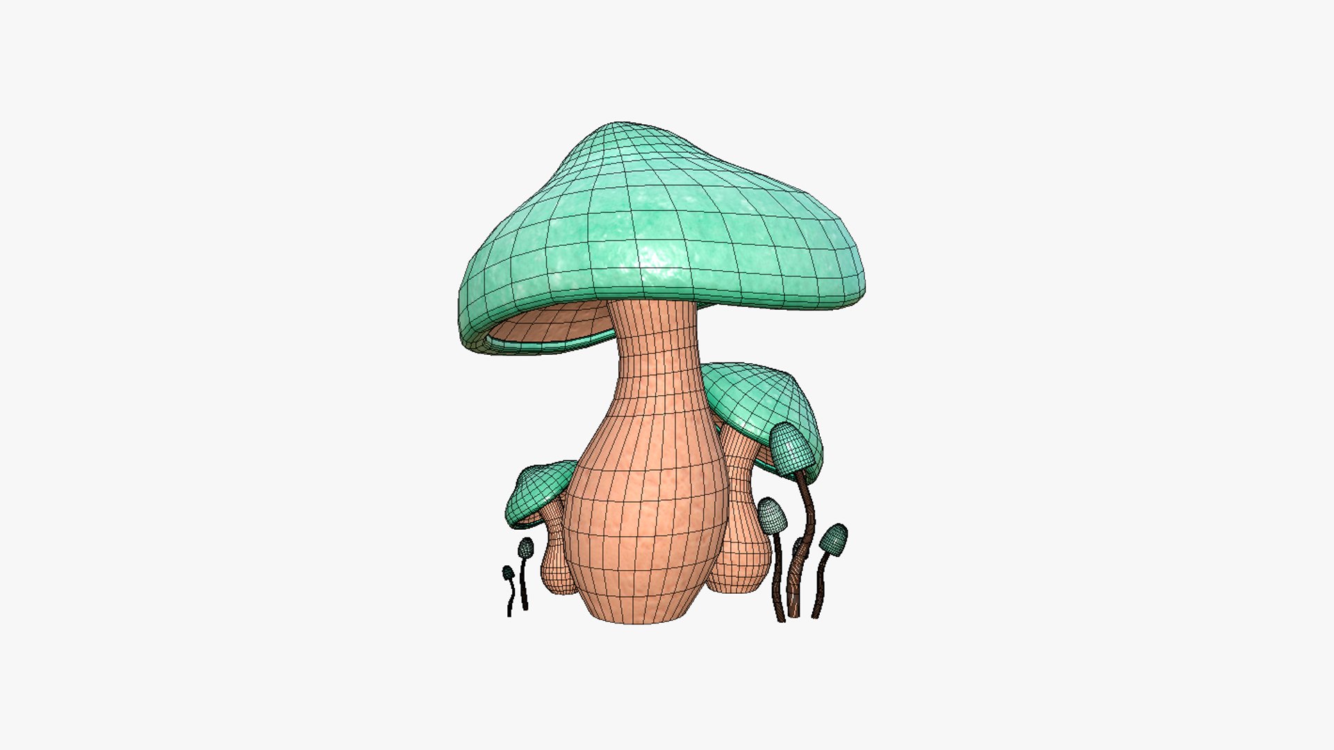 Fantasy Mushroom A11 Realistic - Scene Backdrop Design 3D Model ...