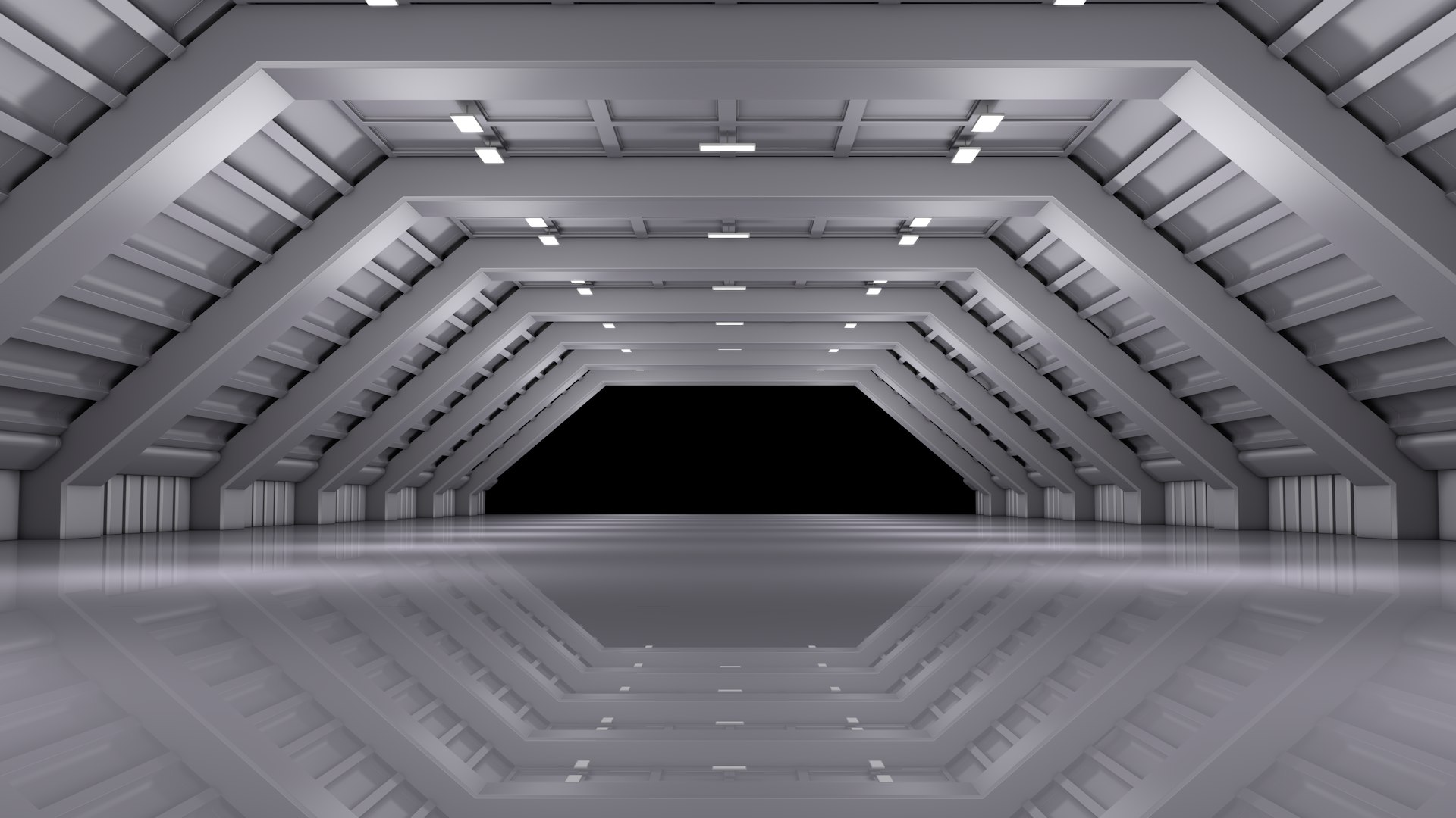 3D Sci Fi Underground Walkway Model - TurboSquid 2344677