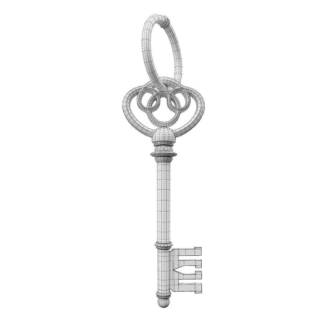 Vintage Skeleton Key 3D - TurboSquid 1982750