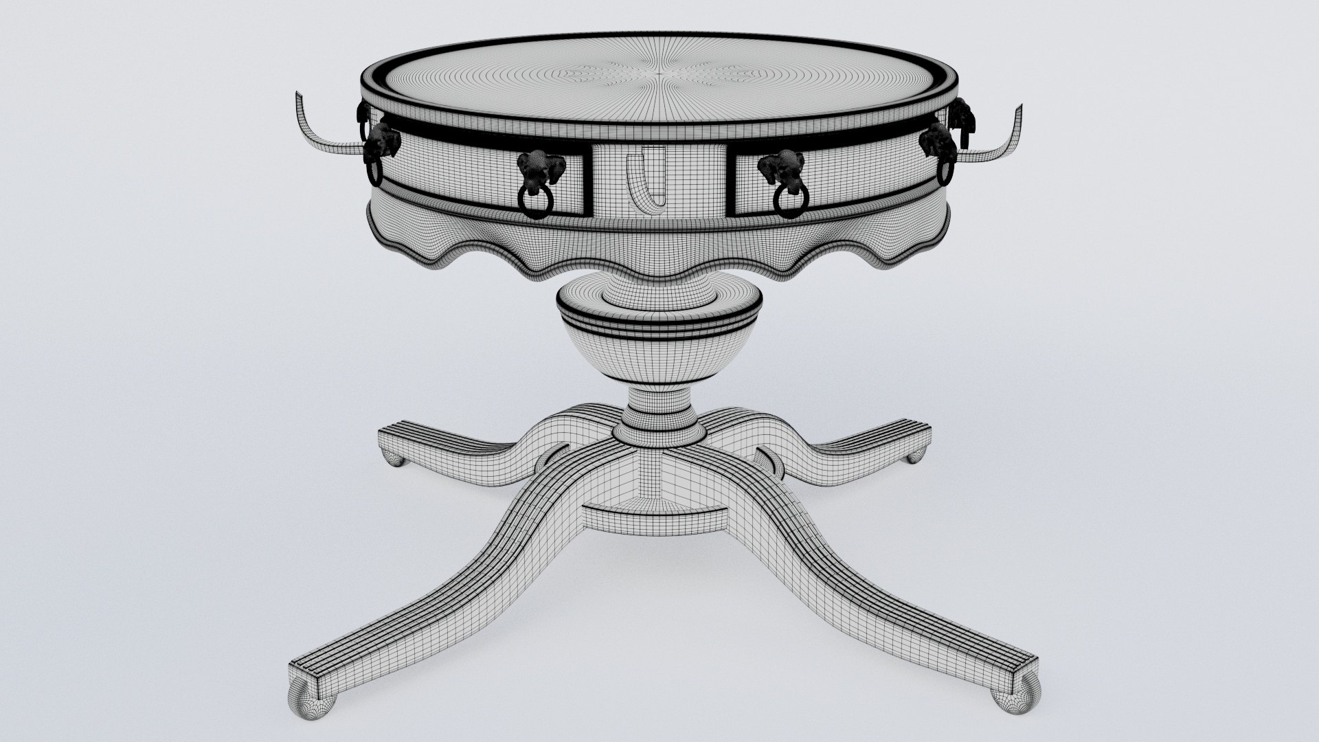 Antique Artifact - Drum Table 3D Model - TurboSquid 2034014