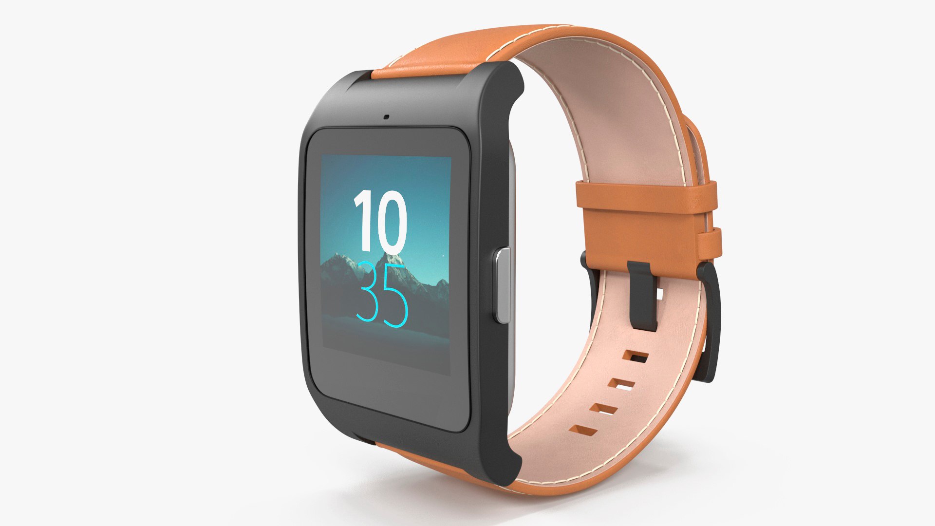 3D Smart Watch Sony With Leather Strap Model - TurboSquid 2220145