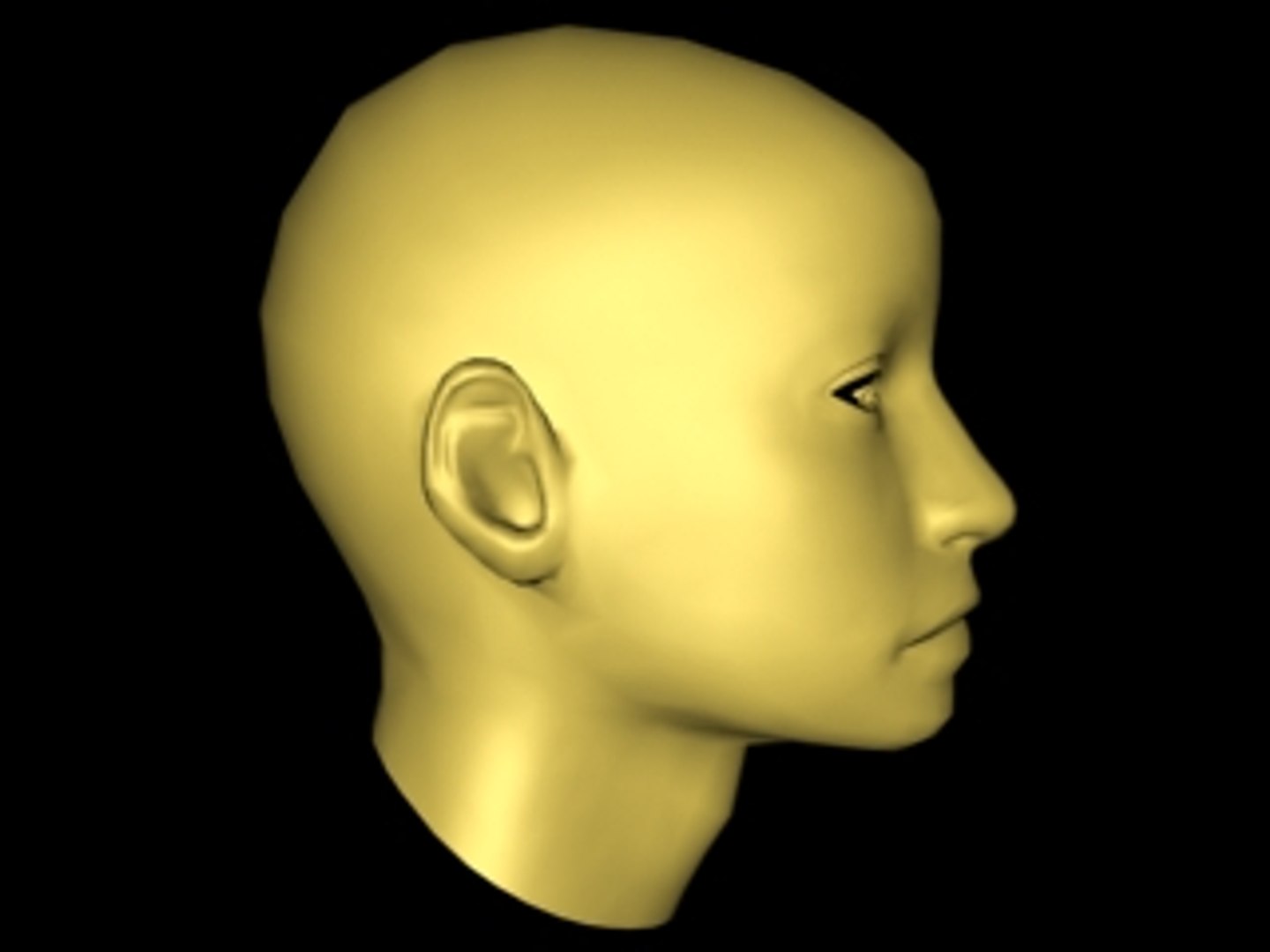 3d Female Mesh Head Model