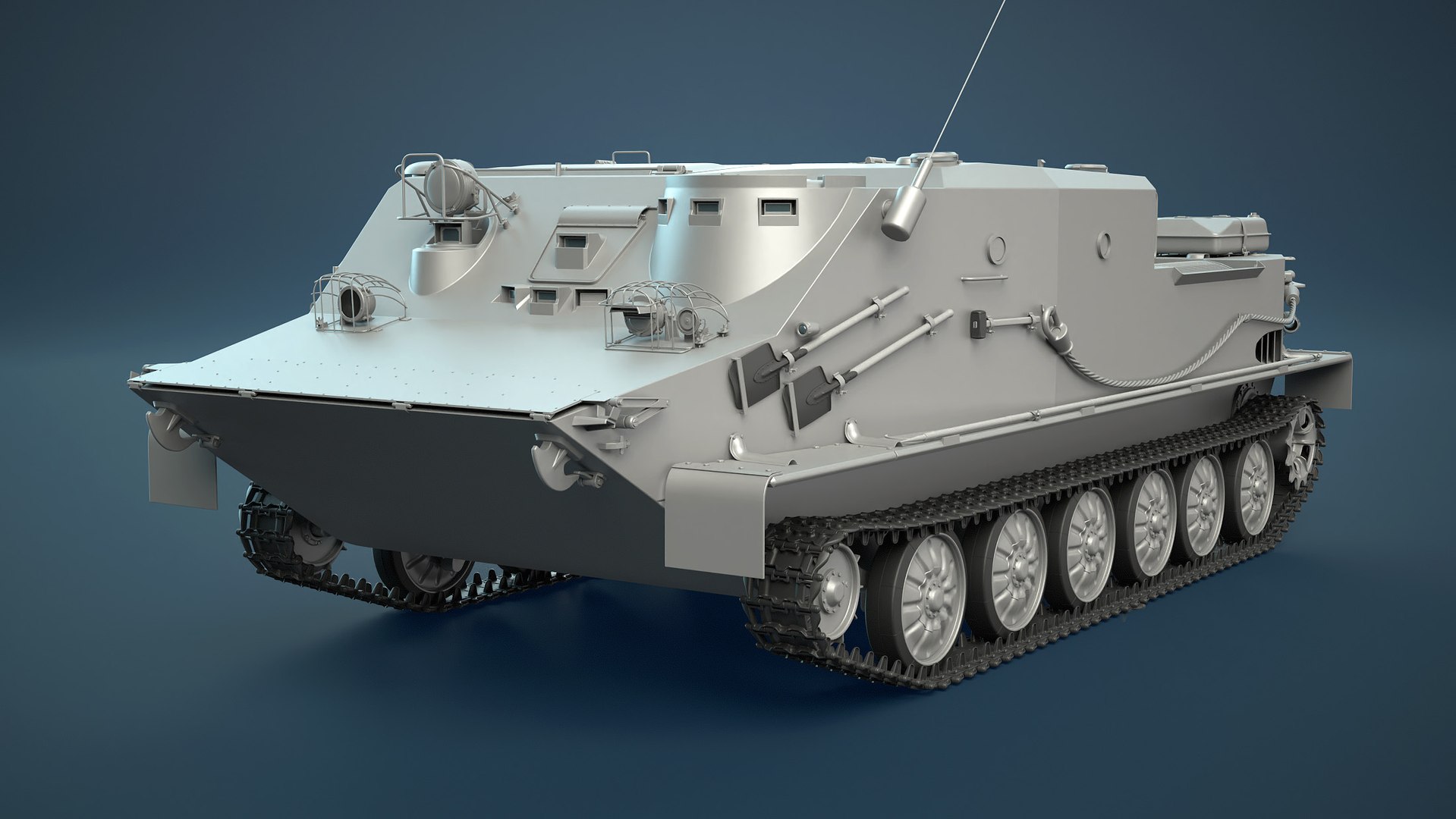 BTR-50PK Tracked APC High-Poly 3D Model - TurboSquid 2325818