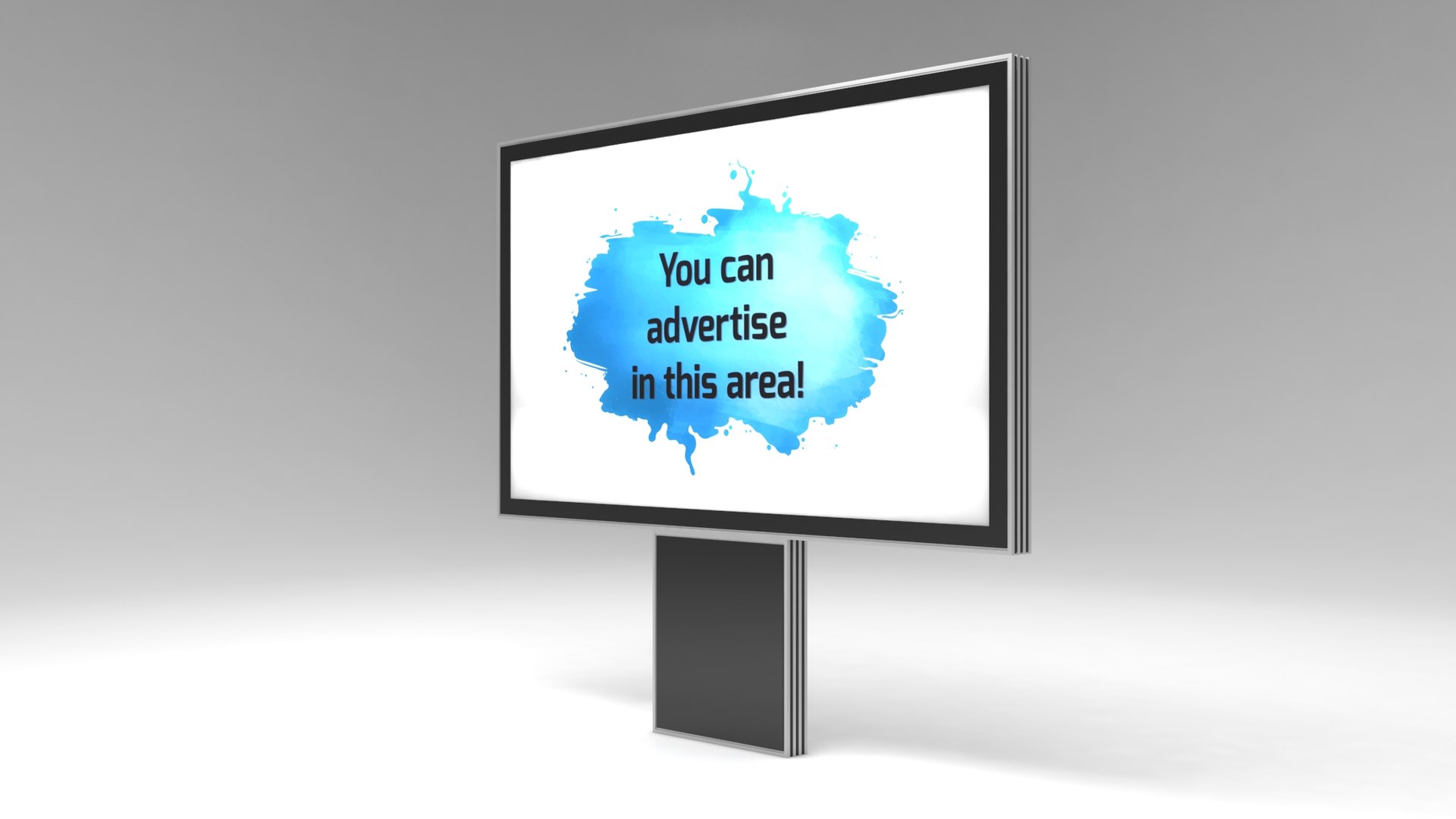 Designed Advertising Billboard Model - TurboSquid 1584507