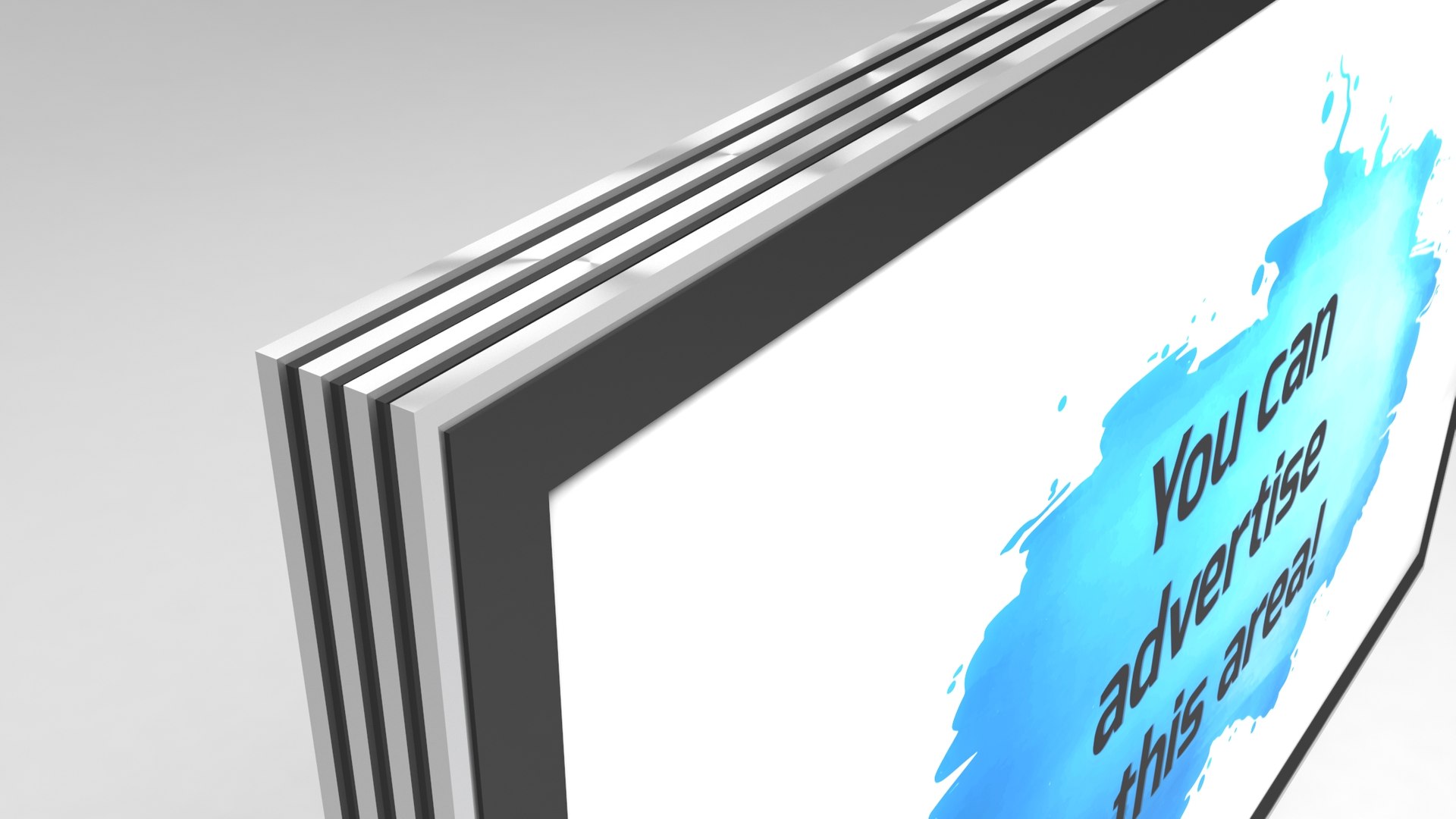 Designed Advertising Billboard Model - TurboSquid 1584507
