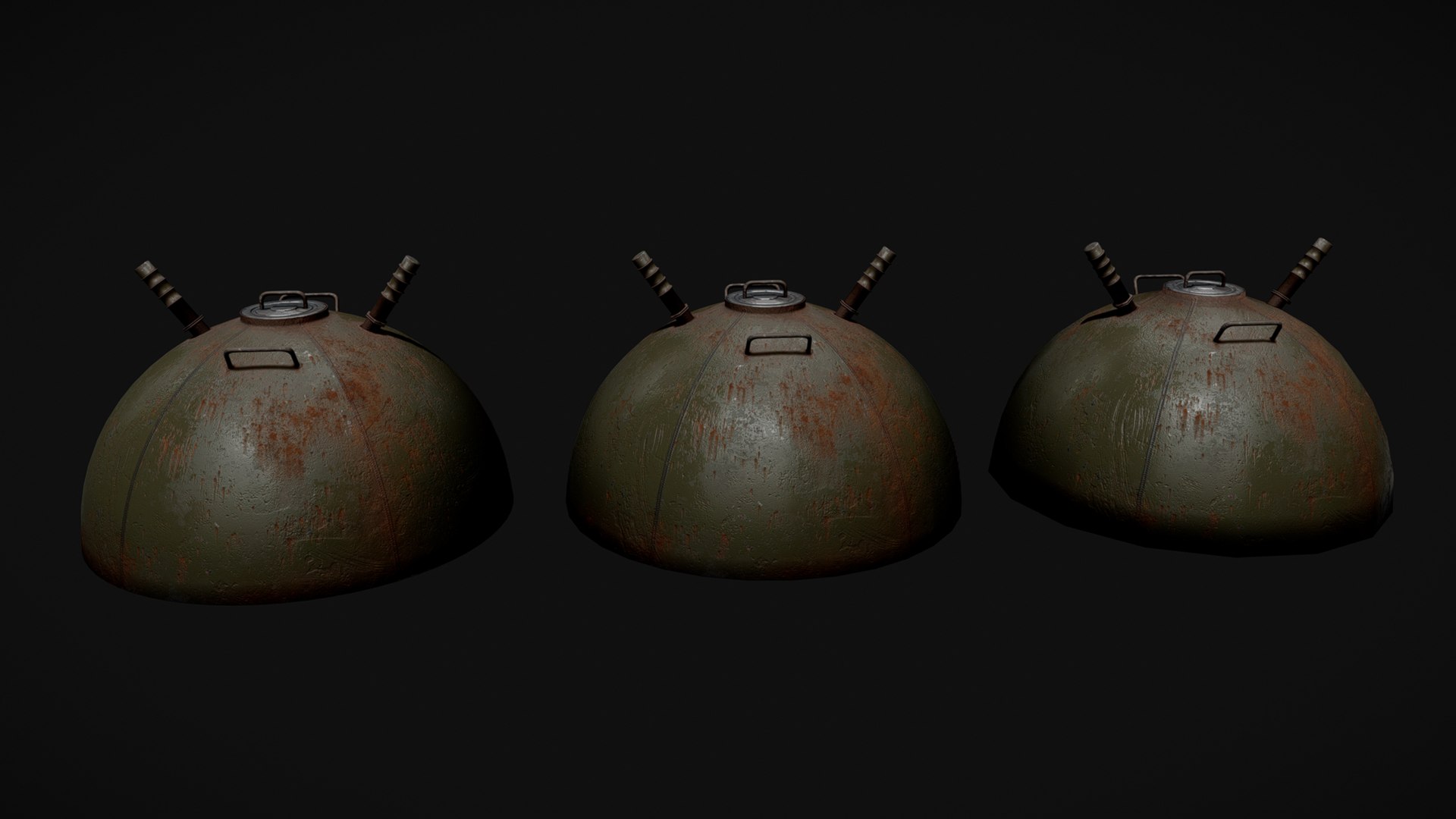 3D Japanese WW2 Mine Pack - TurboSquid 2371806