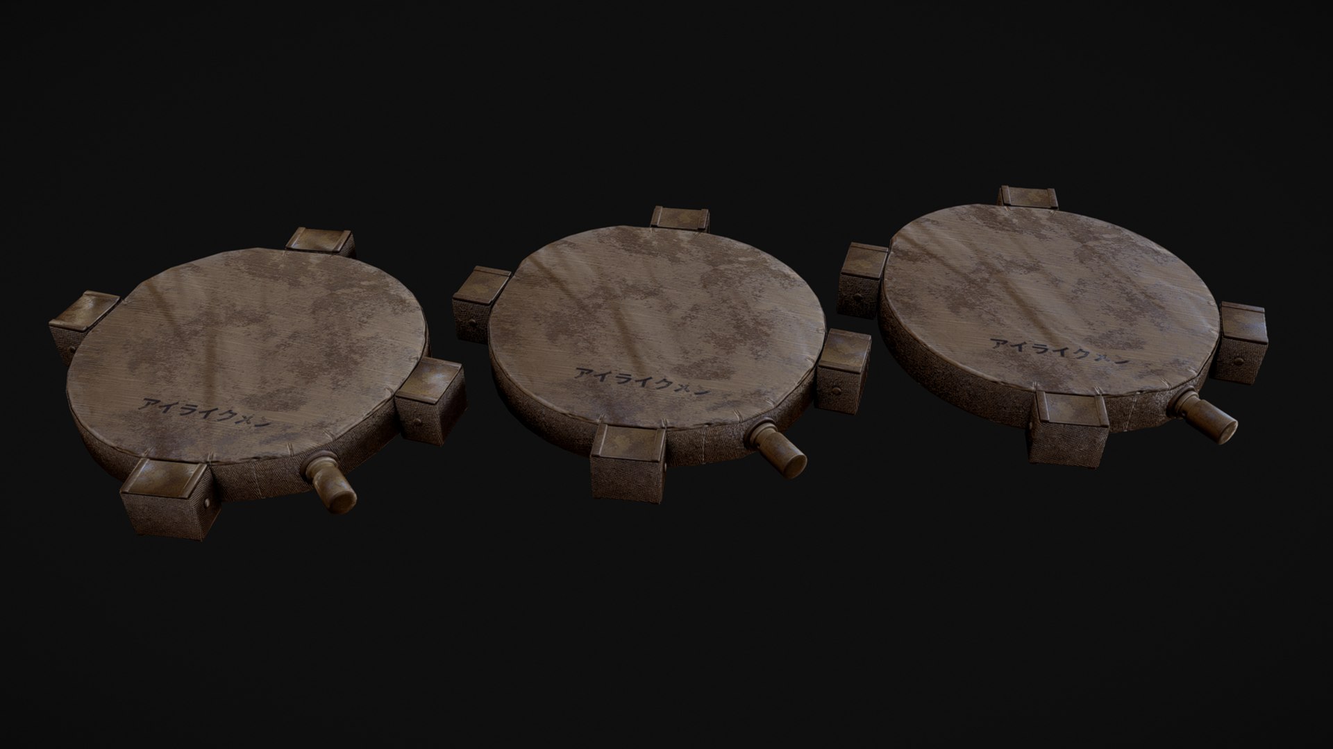 3D Japanese WW2 Mine Pack - TurboSquid 2371806