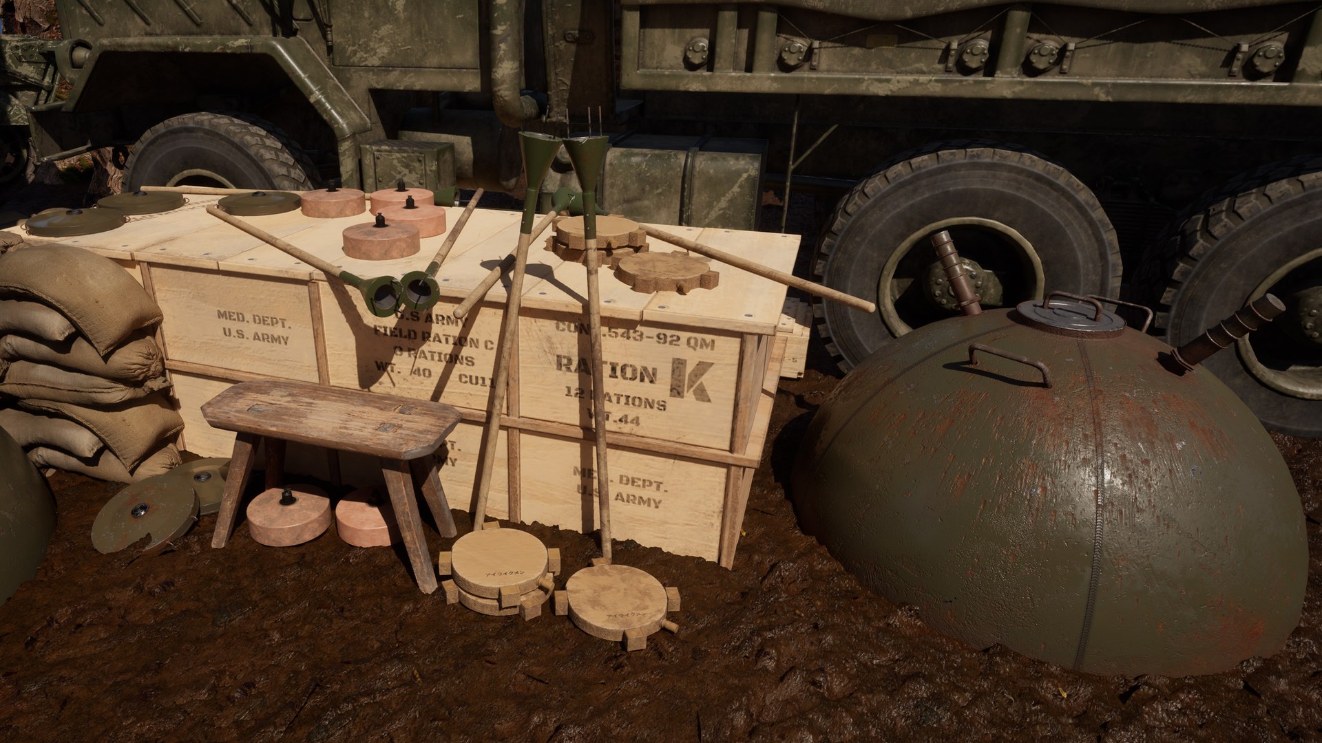 3D Japanese WW2 Mine Pack - TurboSquid 2371806