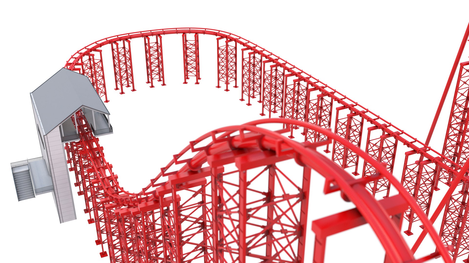 Roller Coaster Track 3D Model - TurboSquid 1811816