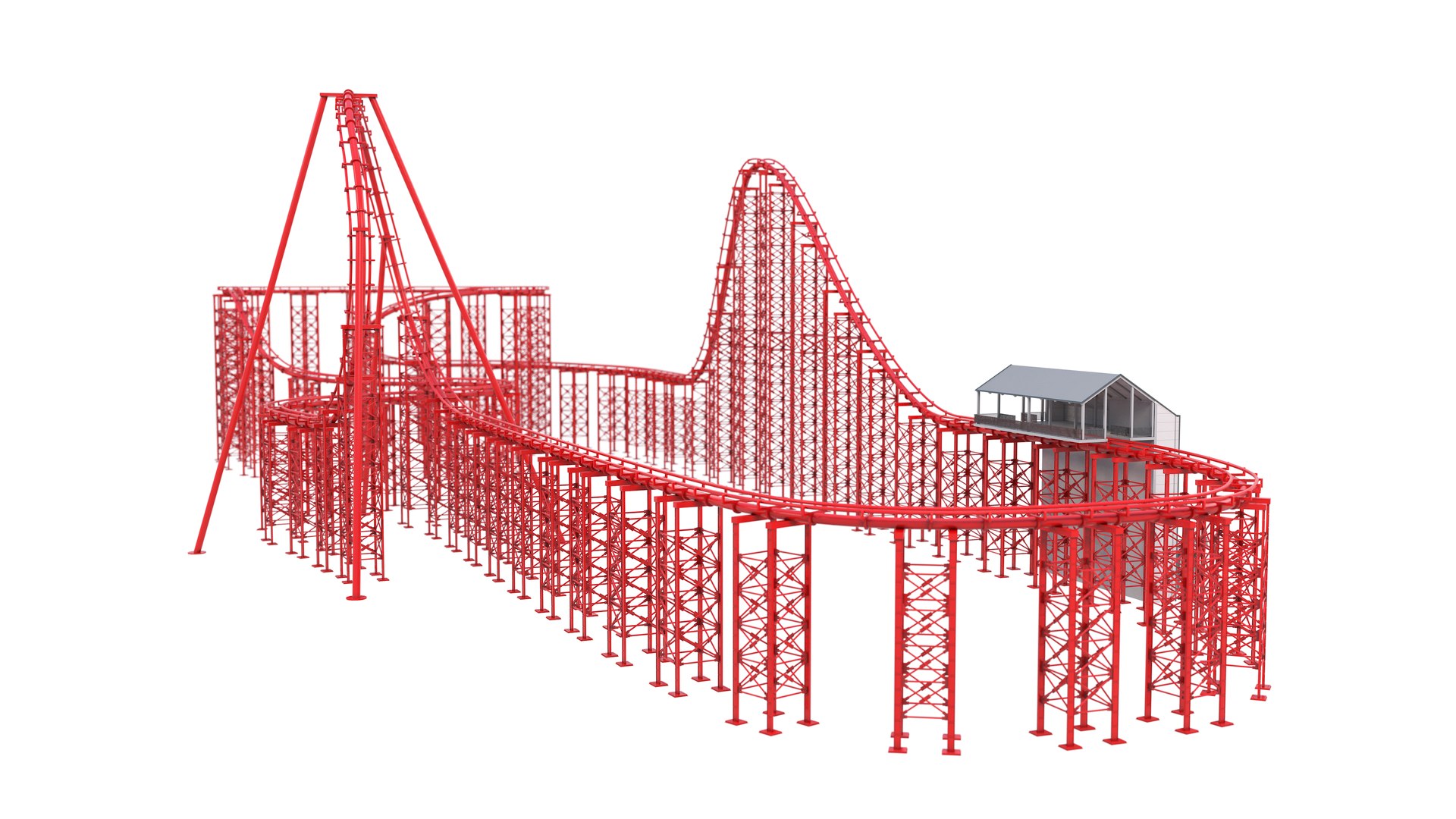 Roller Coaster Track 3D Model - TurboSquid 1811816