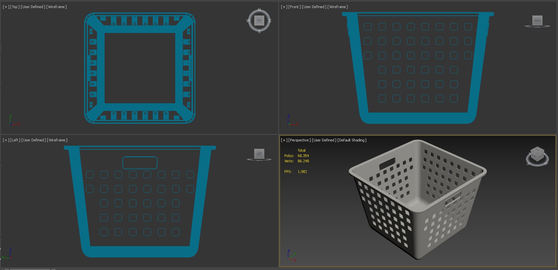 Plastic Basket Model - TurboSquid 1960732