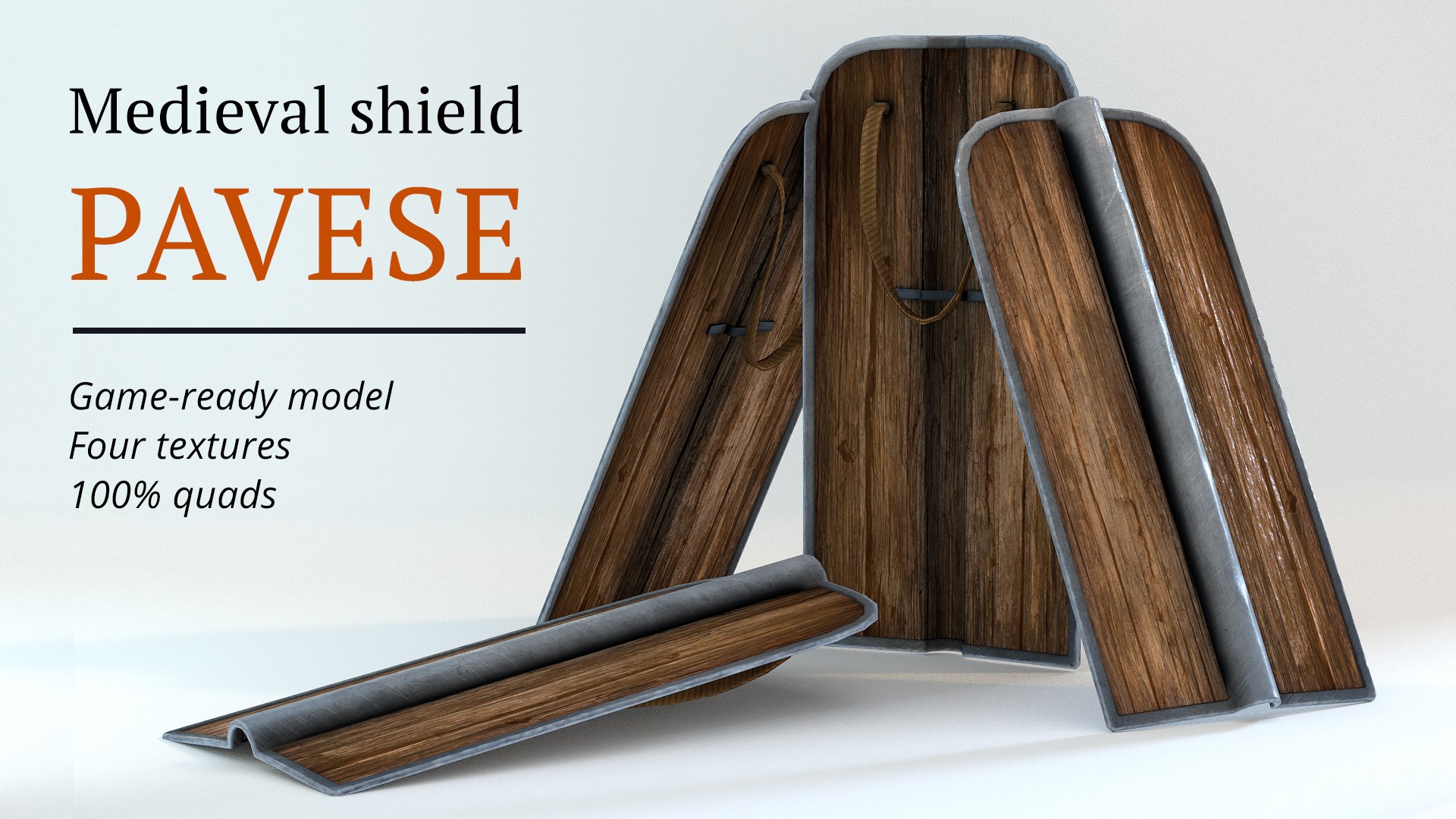 Medieval Shield Pavese 3D Model - TurboSquid 1284256