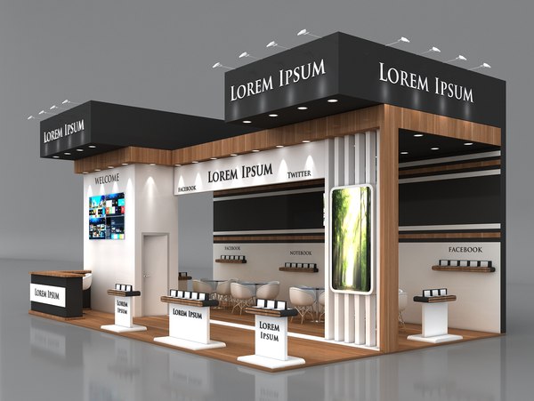 Booth exhibition stand stall model - TurboSquid 1614996