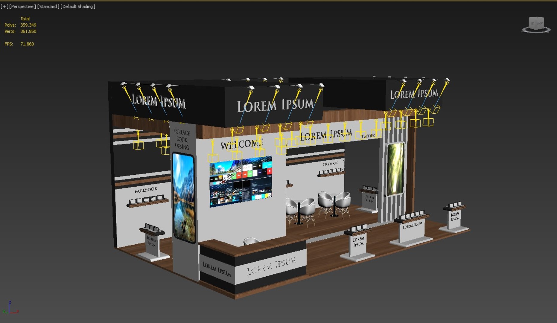 Booth Exhibition Stand Stall Model - TurboSquid 1614996