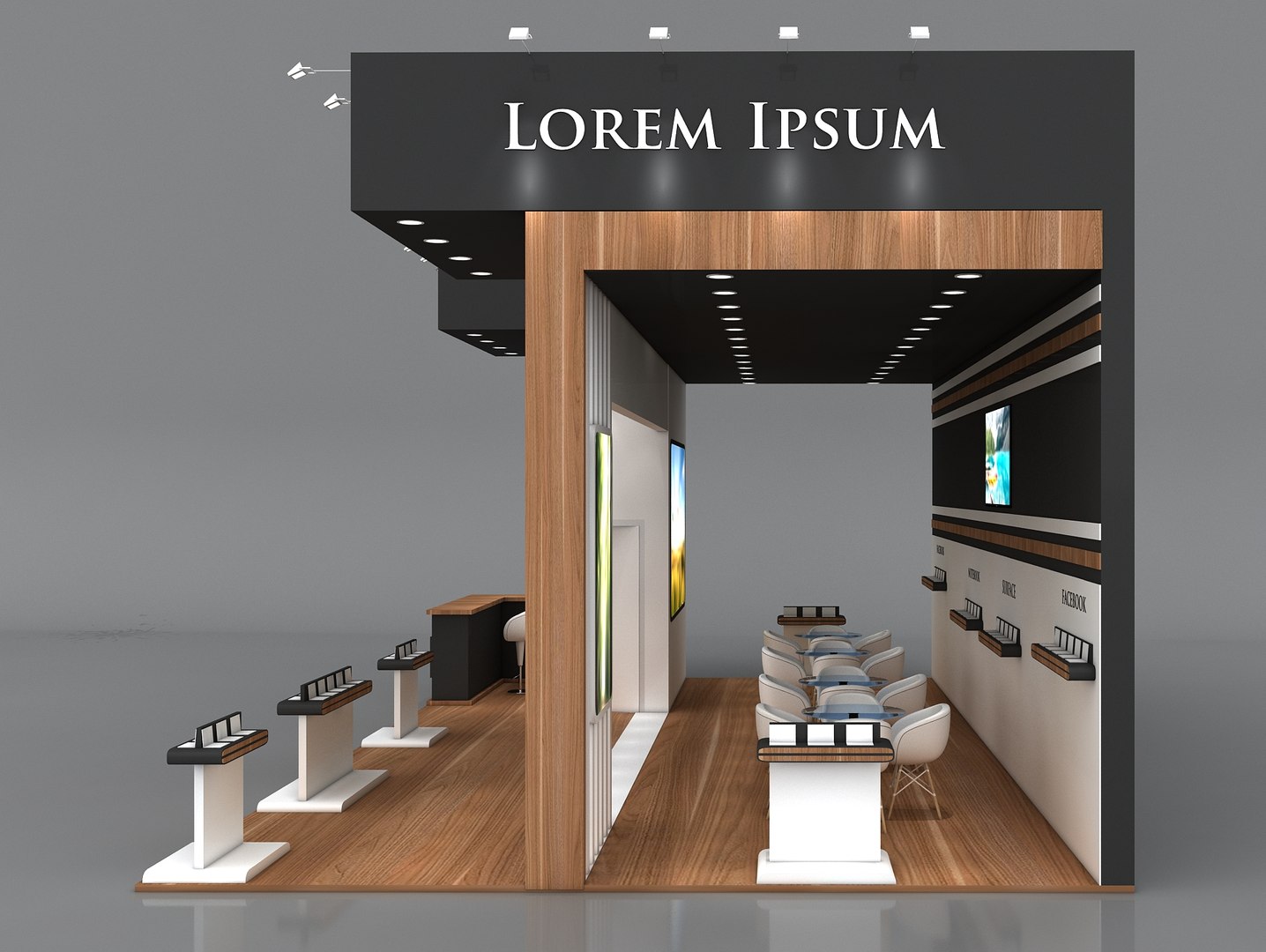 Booth Exhibition Stand Stall Model - TurboSquid 1614996