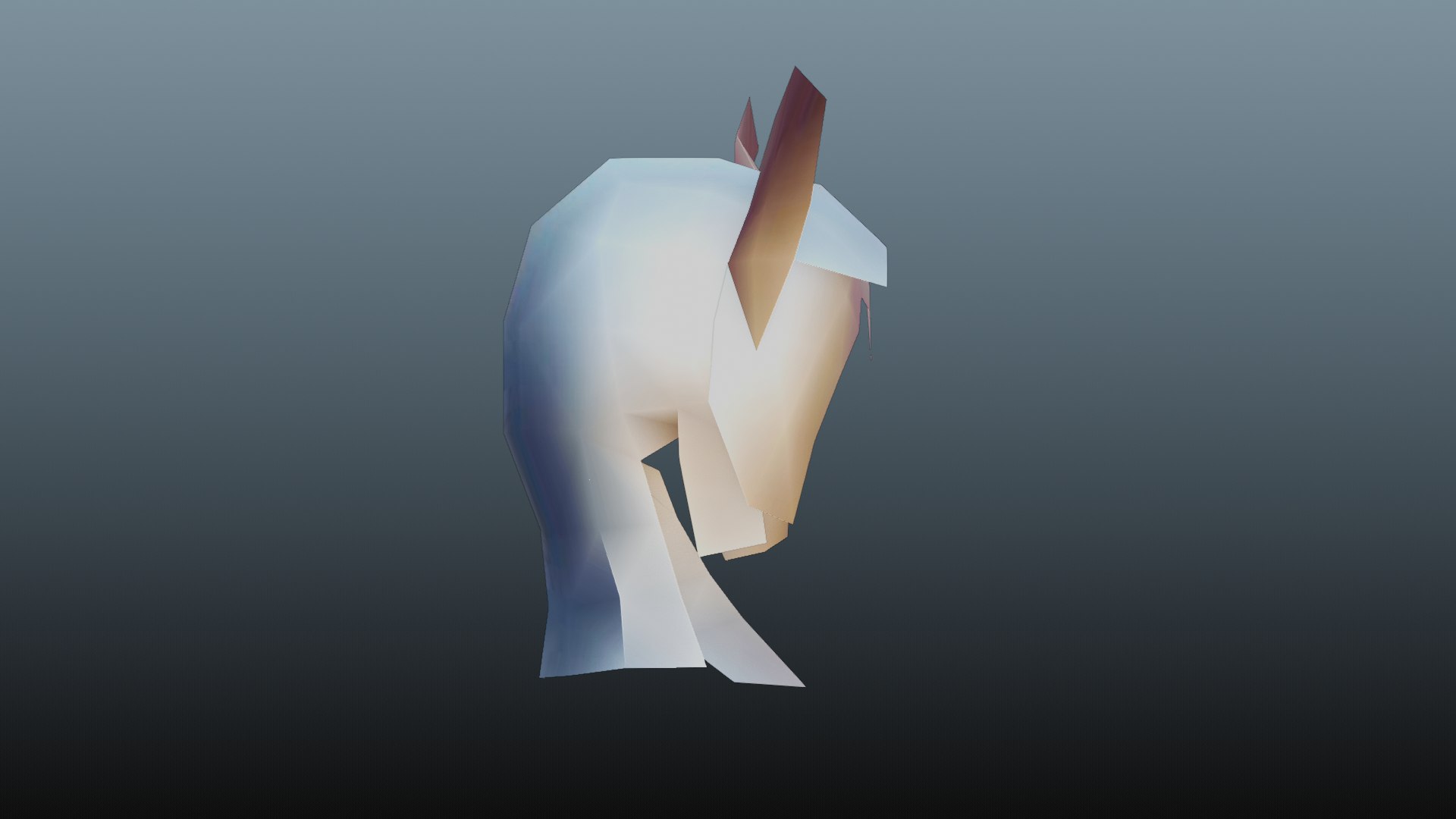 Female Hair Low Poly 3 Color 3D Model Model - TurboSquid 2091736