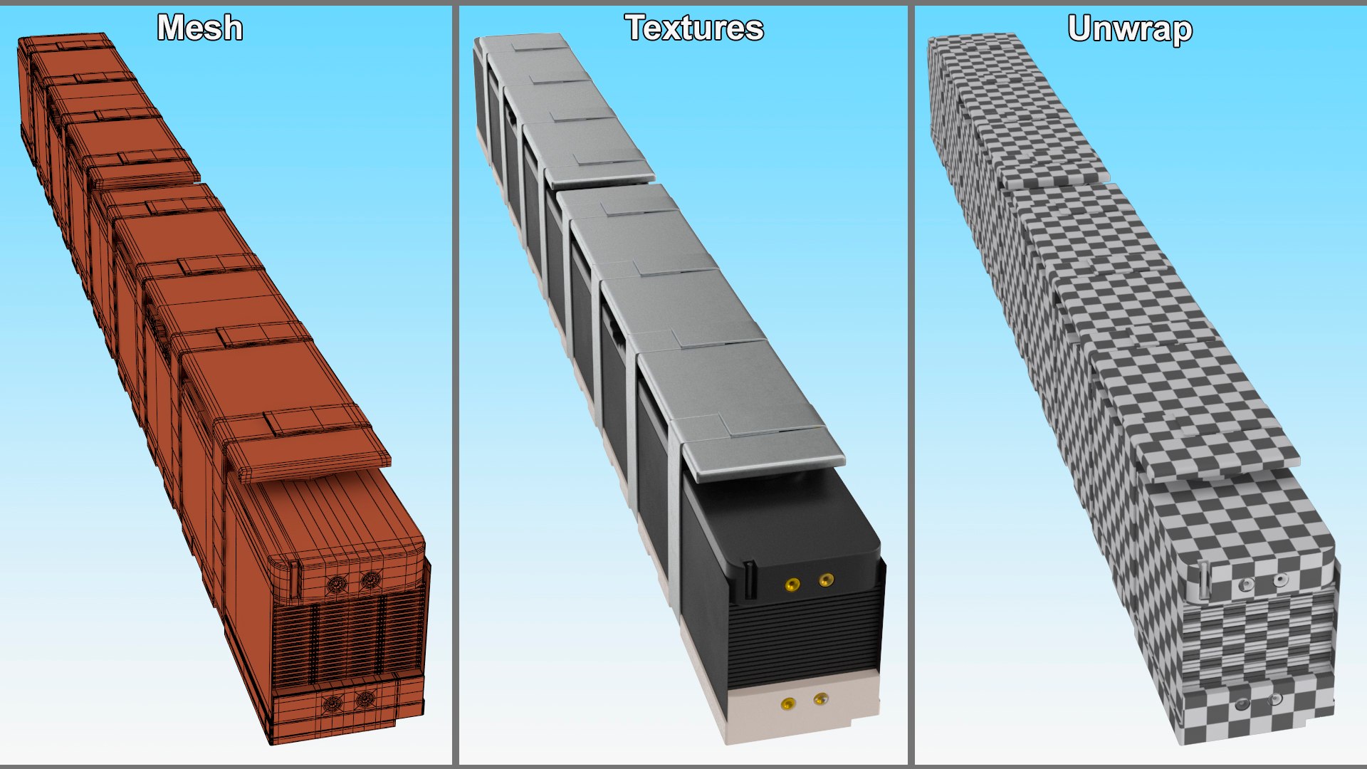 3D Hydrogen Fuel Cell Stack 4 KW - TurboSquid 2252728