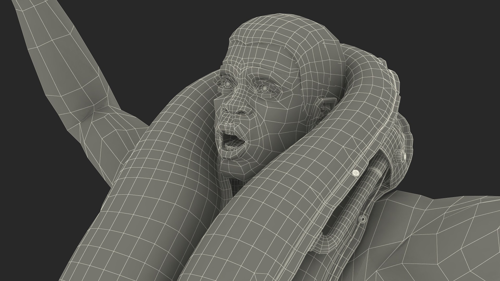 Inflatable Life Raft With Survivor 3D Model - TurboSquid 2314630